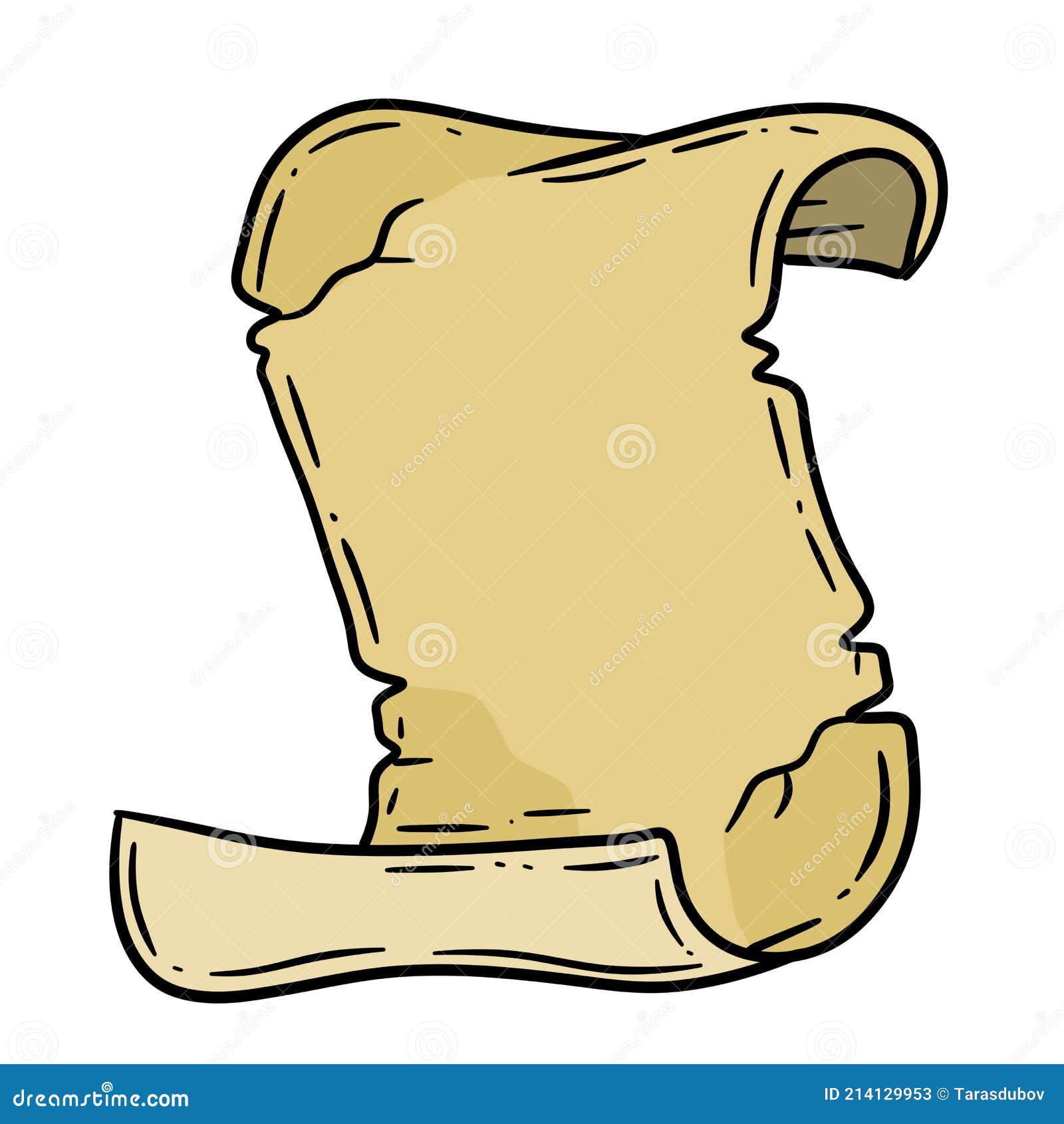 Old Paper. Blank Papyrus for the Text. Ancient Document. Sketch Cartoon ...