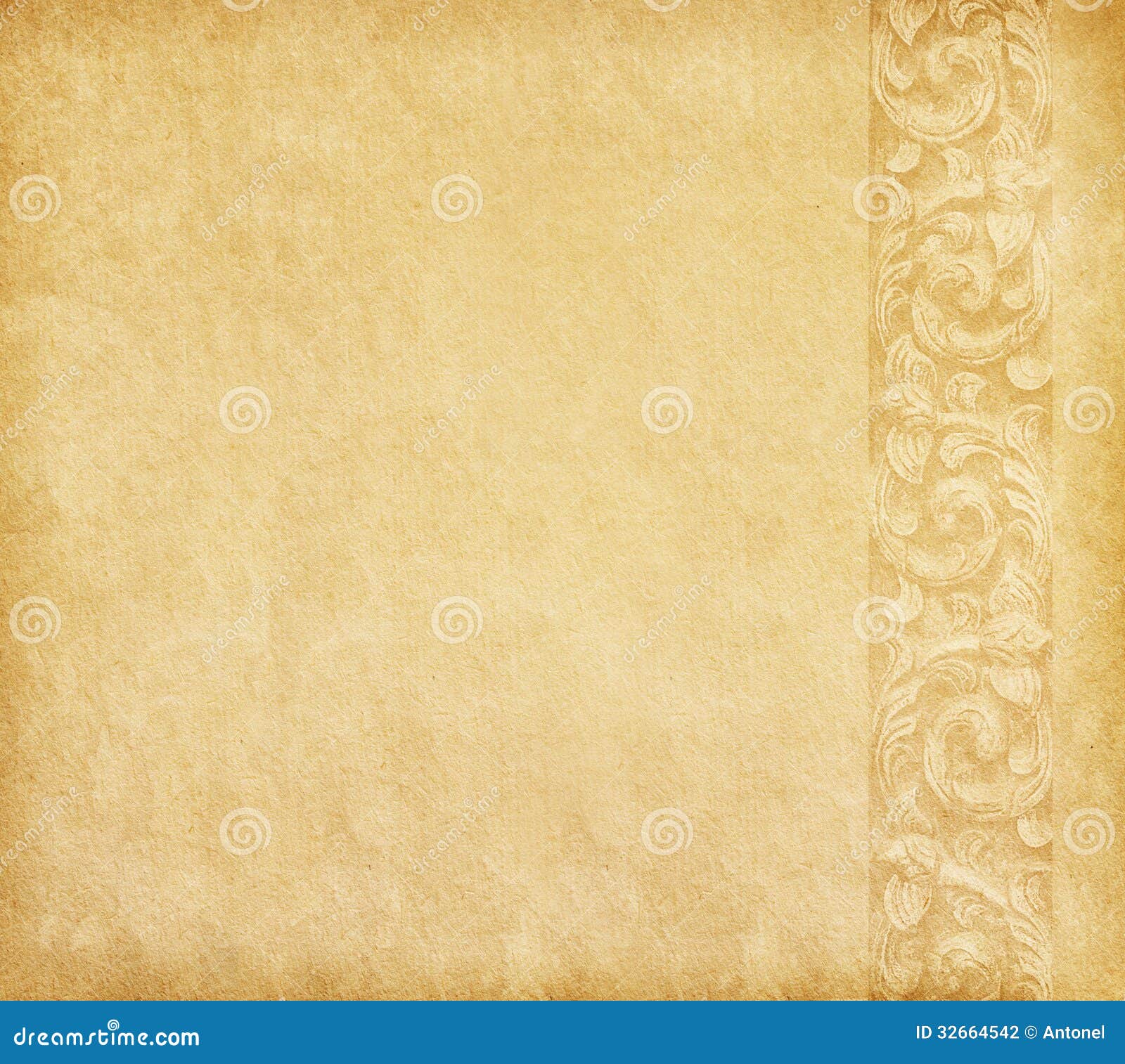 Old paper with border stock photo. Image of decor, eastern - 32664542