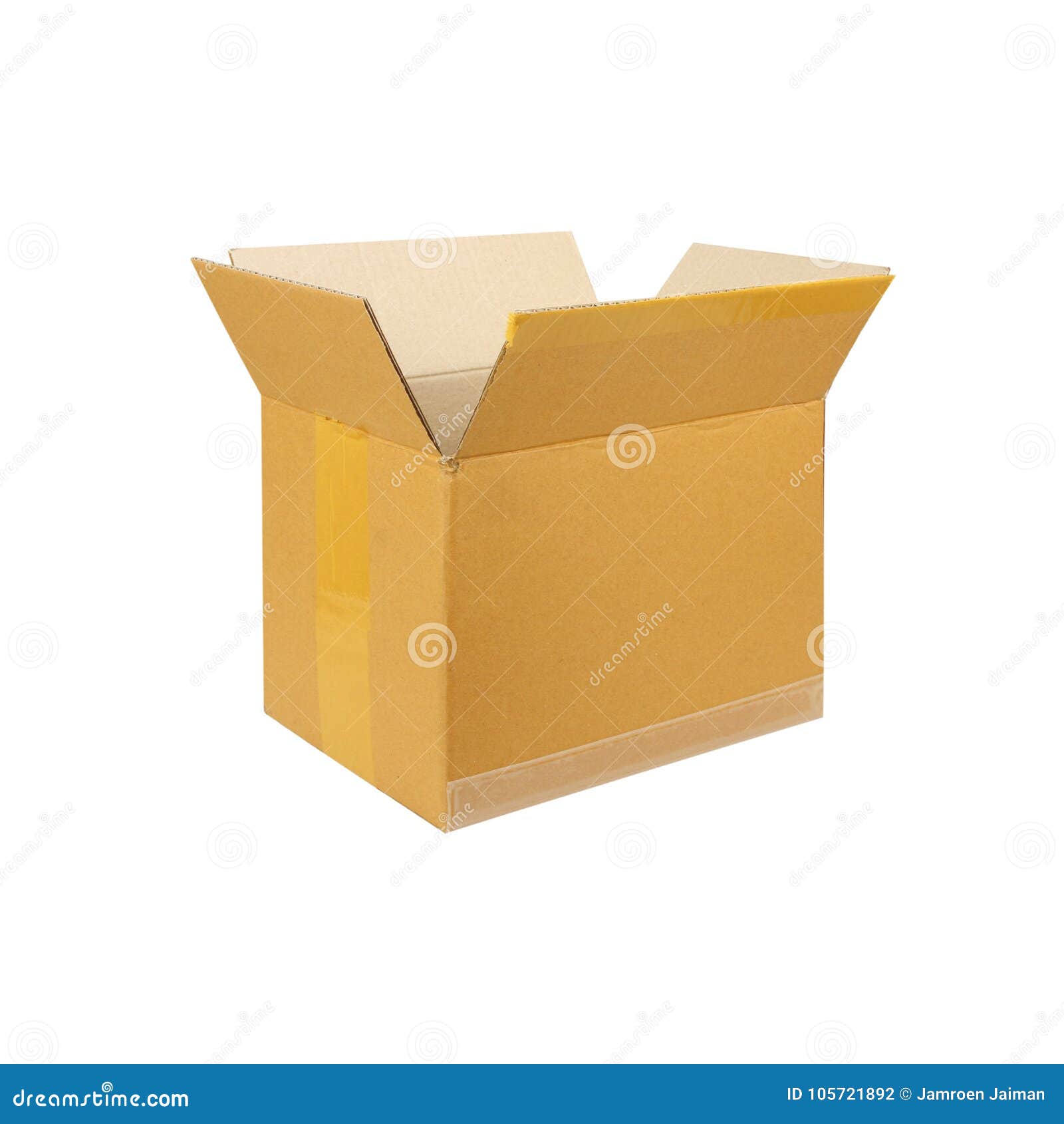 Old Paper Box on White Background Stock Photo - Image of freight ...