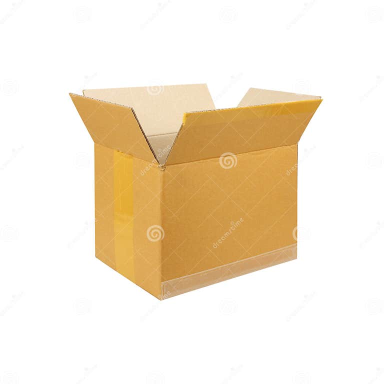 Old Paper Box on White Background Stock Photo - Image of freight ...