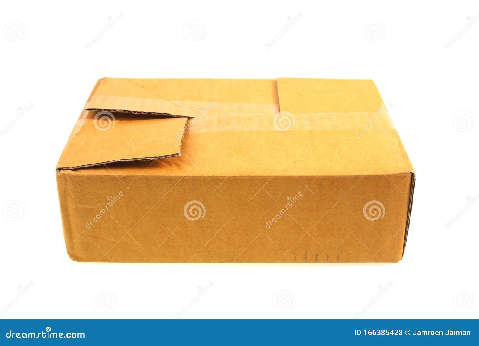 Old Paper Box on White Background Stock Photo - Image of open, yellow ...