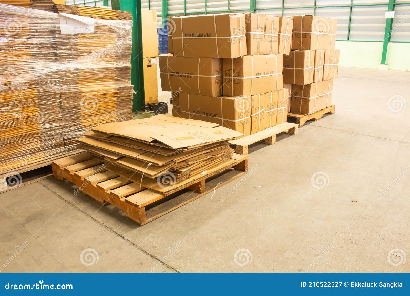 Old Paper Boxes on Pallet for Sale or Reuse Stock Image - Image of ...