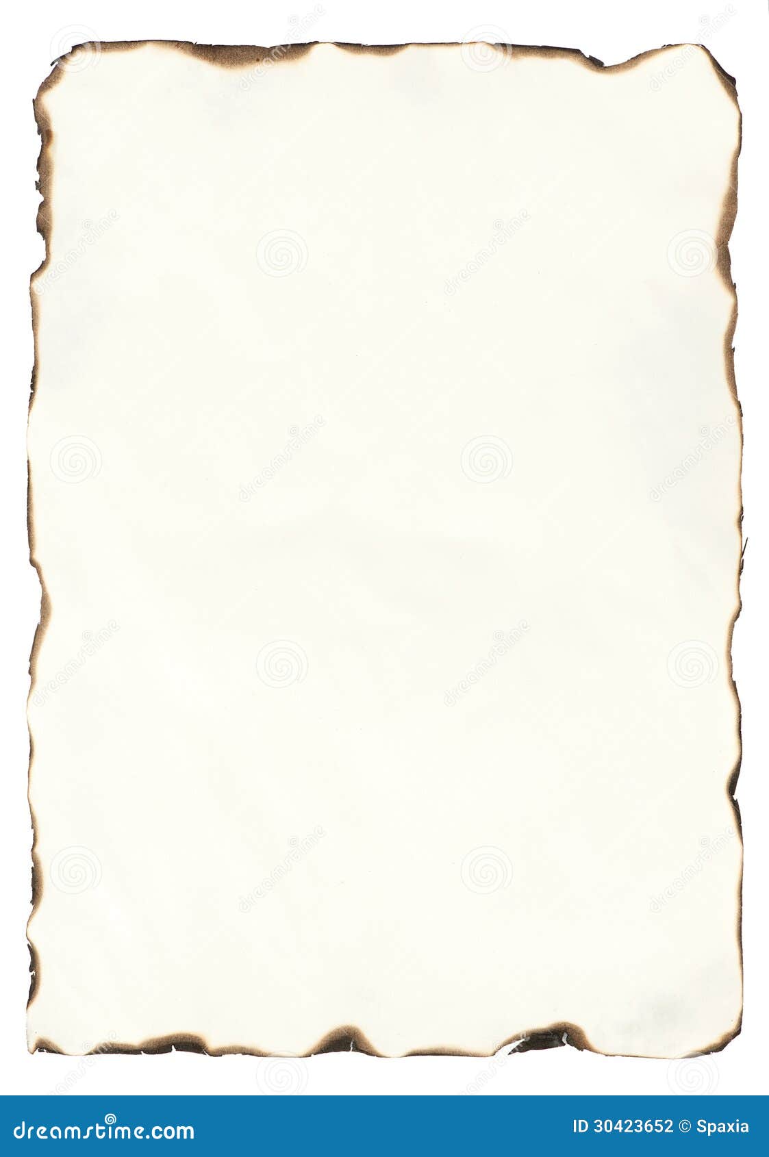 Old paper with burnt edges stock photo. Image of grunge - 30423652