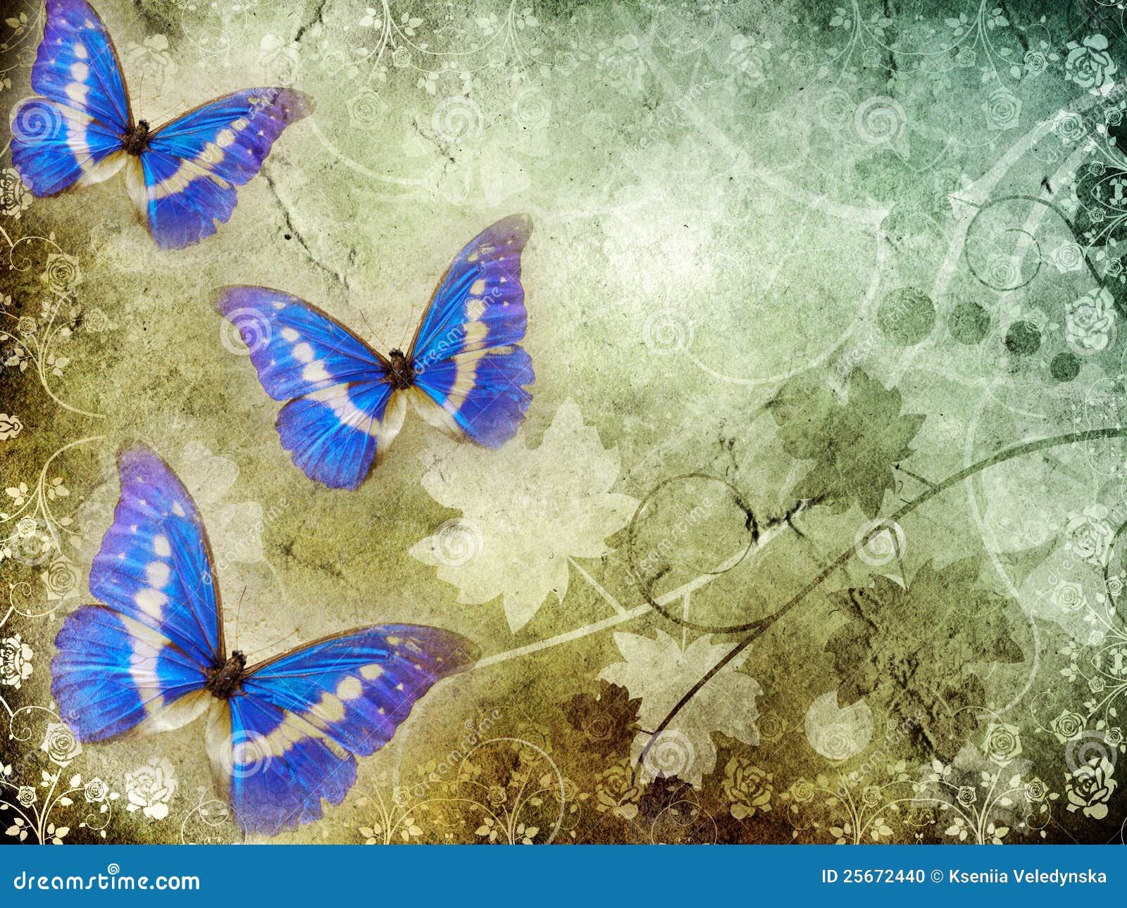 Old Paper With Butterfly Stock Photo | CartoonDealer.com #25672440