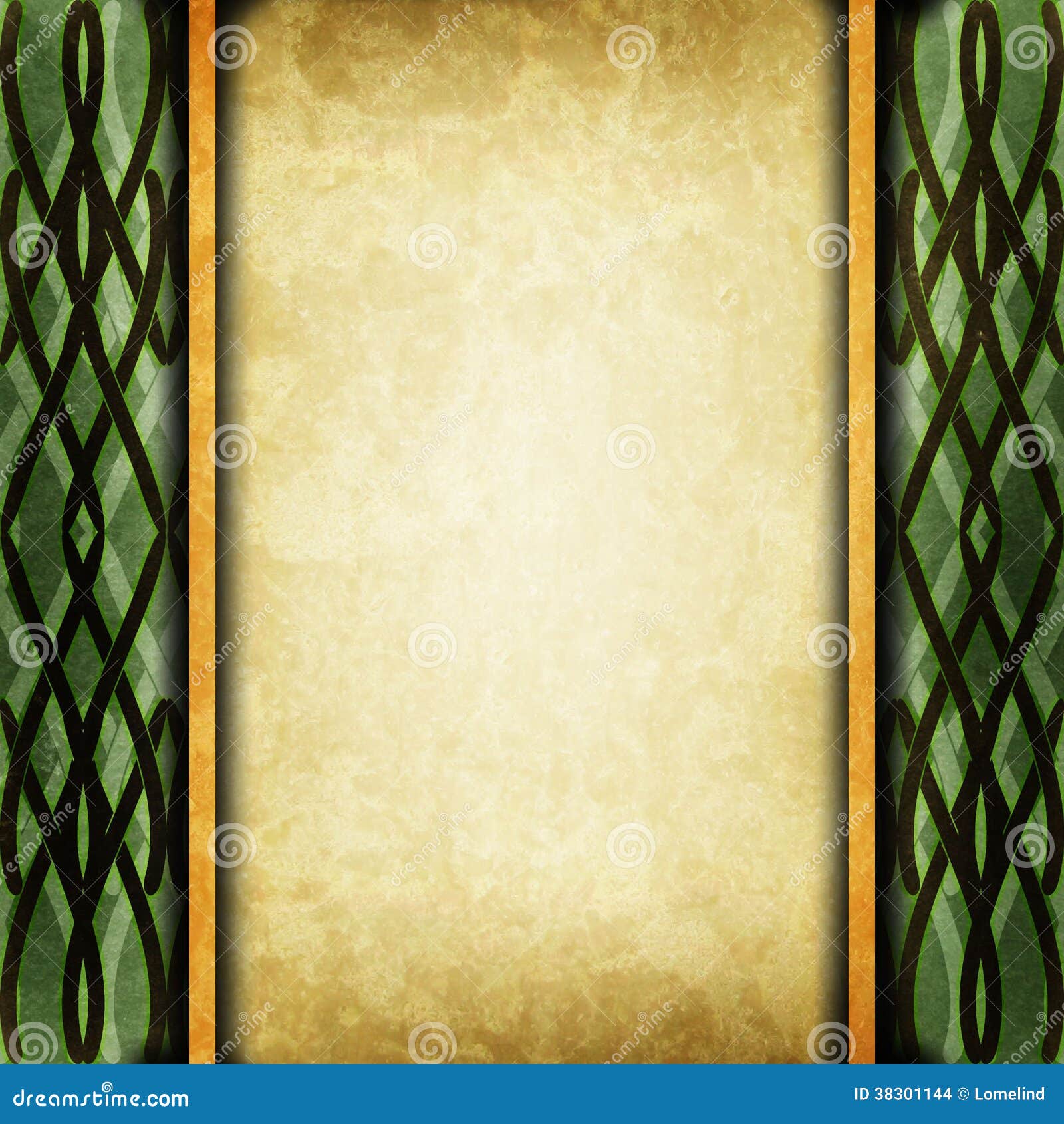 Old Paper with Celtic Pattern Stock Illustration - Illustration of ...