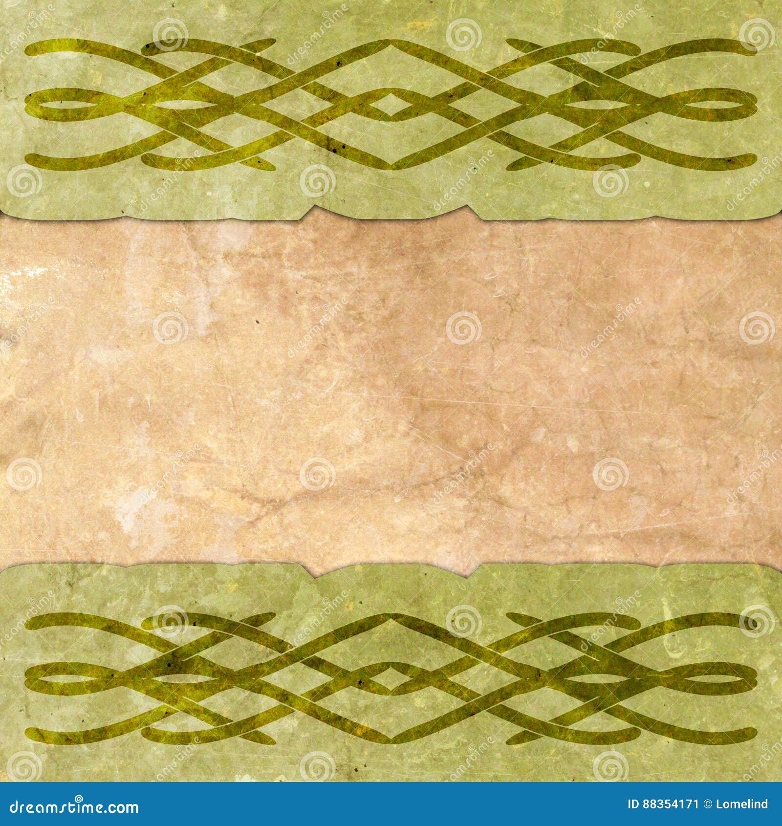 Old Paper with Celtic Pattern Stock Illustration - Illustration of ...