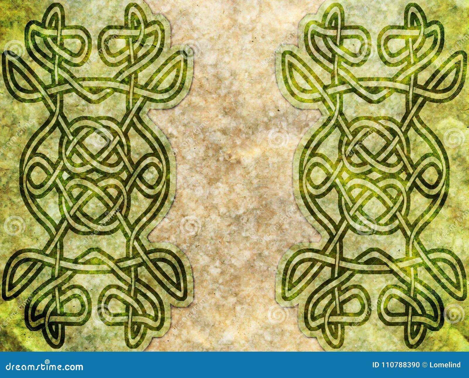 Old Paper with Celtic Pattern Stock Photo - Image of scrapbook, grunge ...