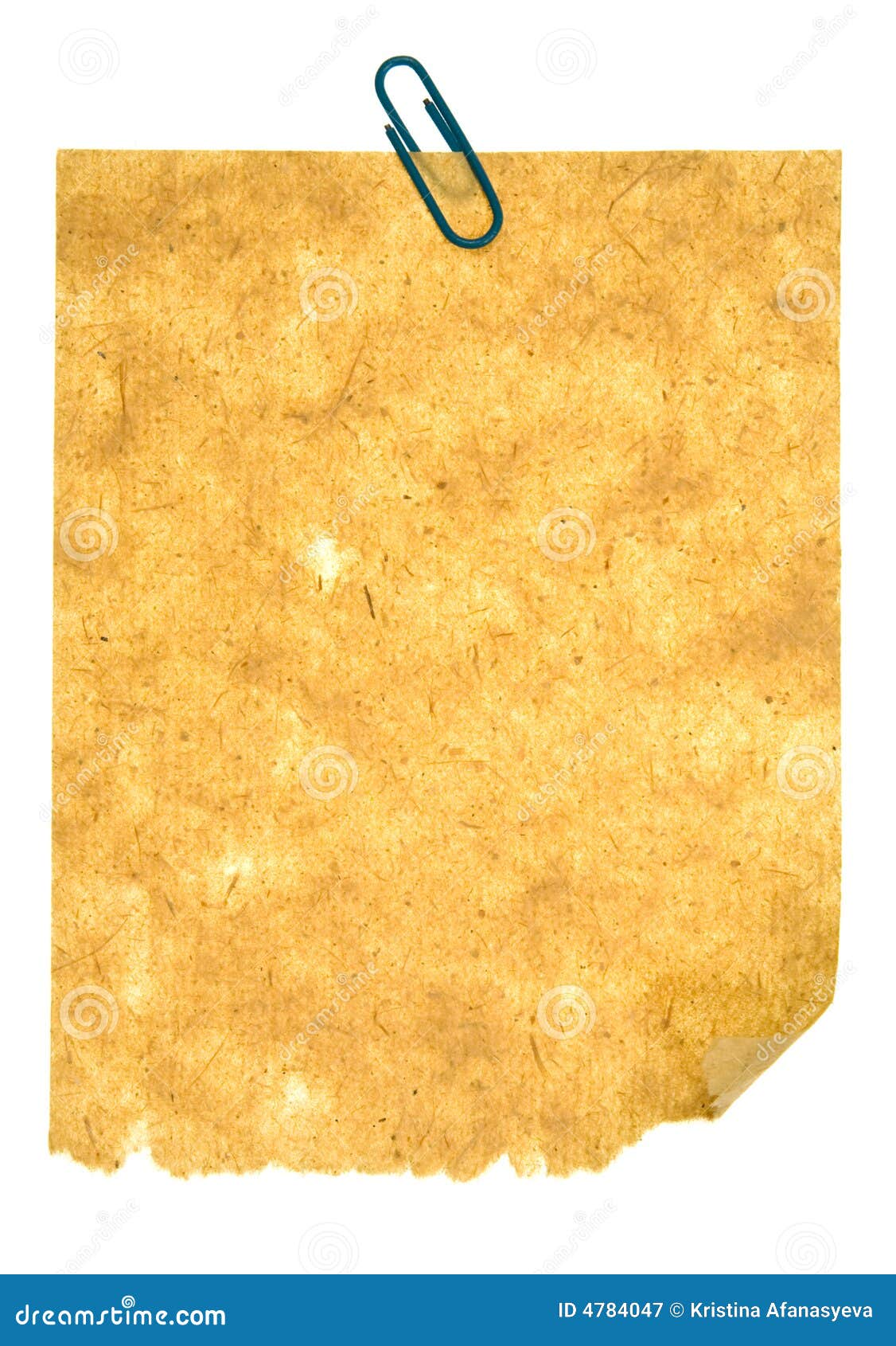 Old paper with Clip stock image. Image of dirty, greeting - 4784047