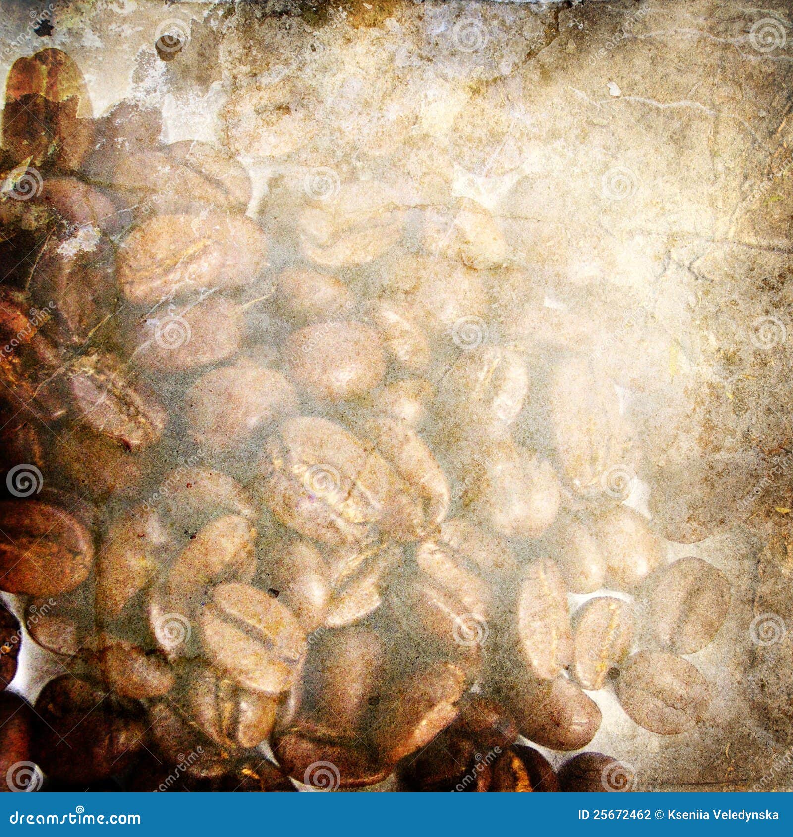 Old Paper with Coffee Beans Stock Illustration - Illustration of paper ...