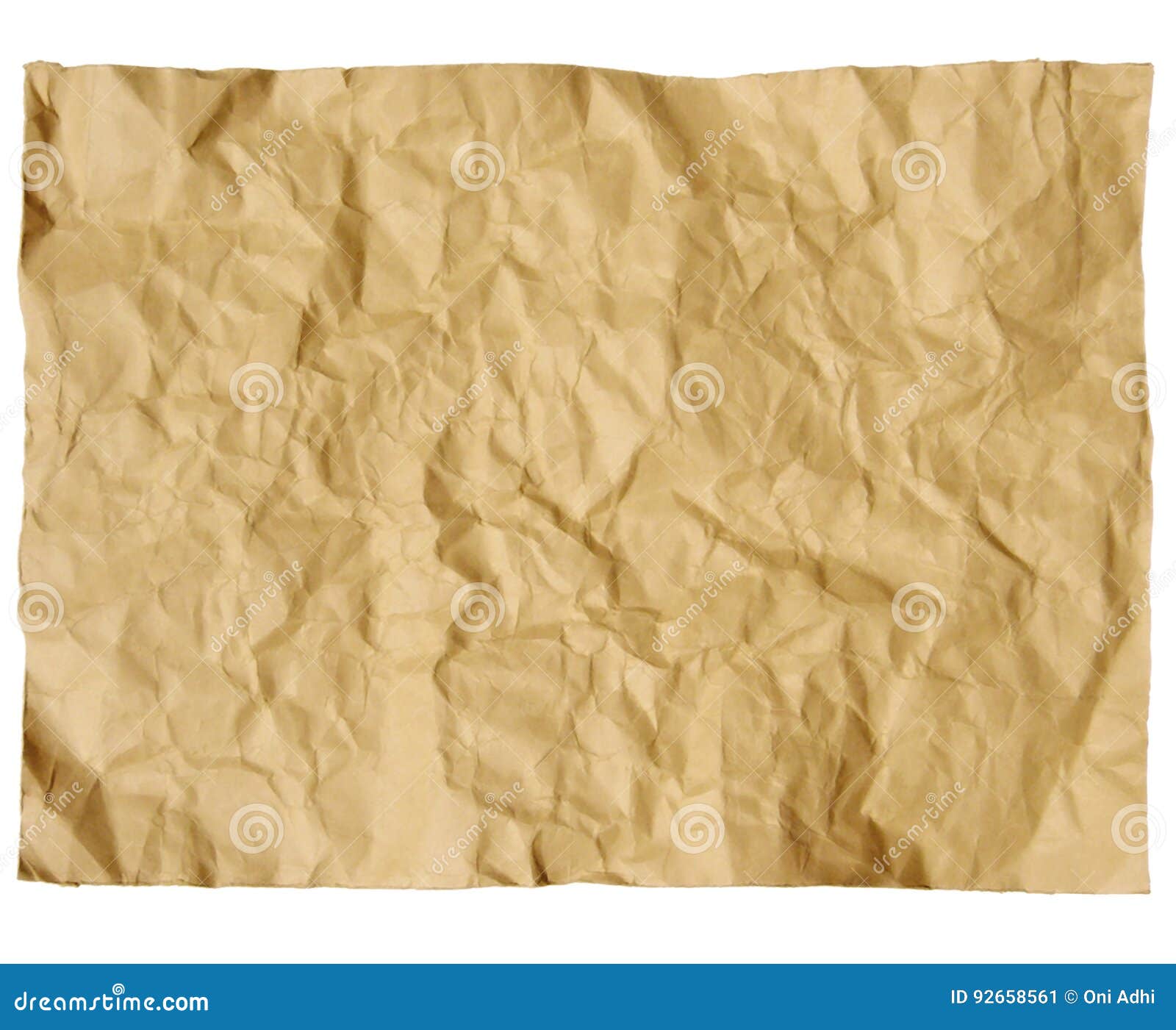 Old paper crumpled stock image. Image of print, empty - 92658561
