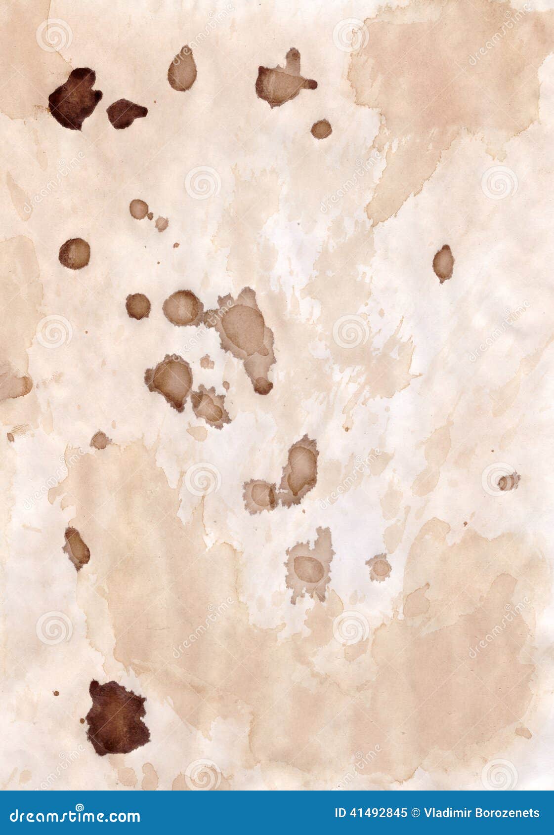 Old paper with dark spots stock image. Image of blank - 41492845