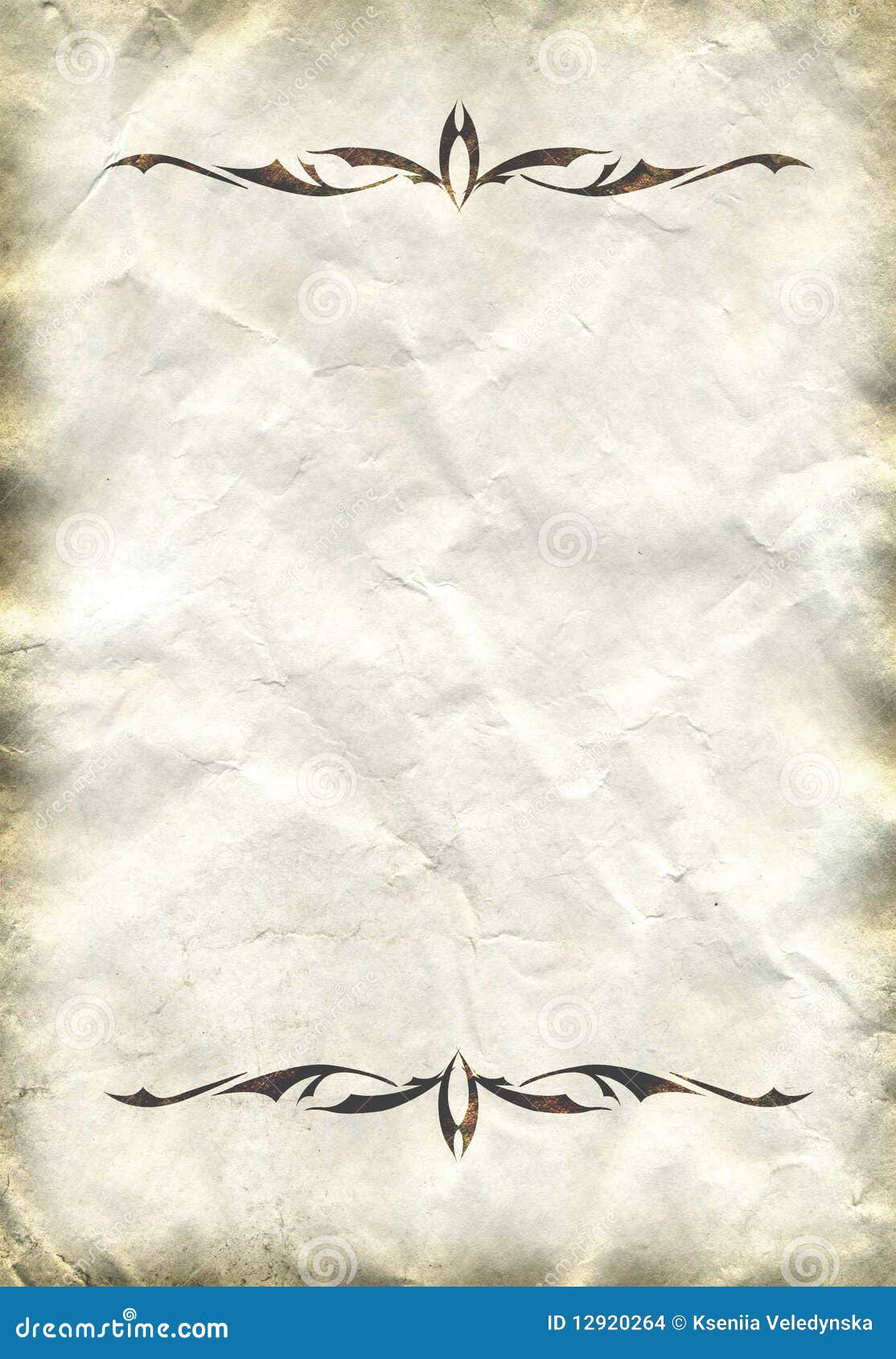 Old Paper with Decorative Divider Stock Illustration - Illustration of ...