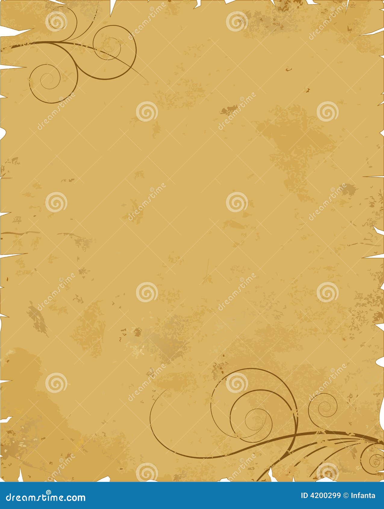 Old paper with design stock vector. Illustration of papyrus - 4200299