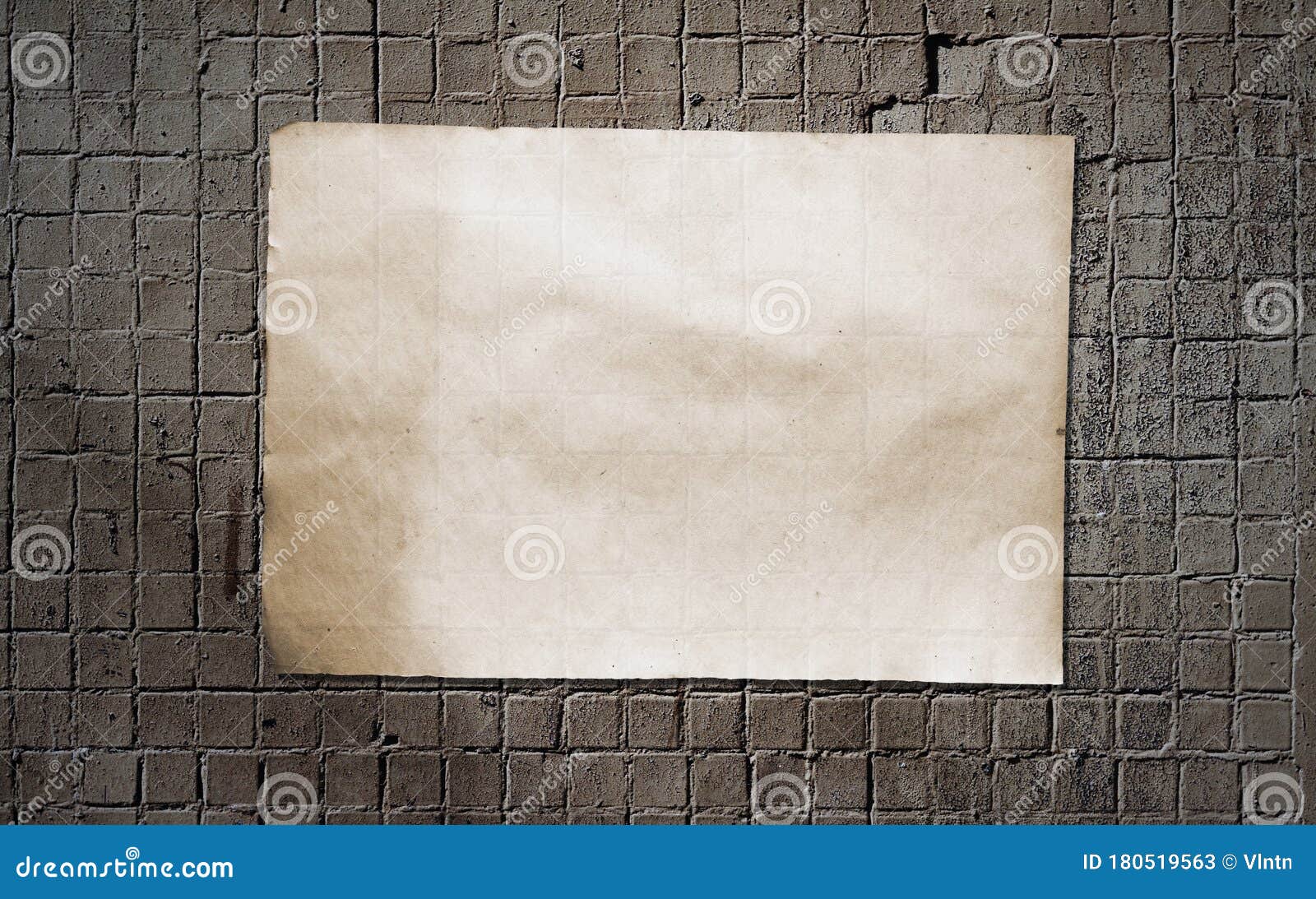 Paper on tile wall stock image. Image of material, paperboard - 180519563