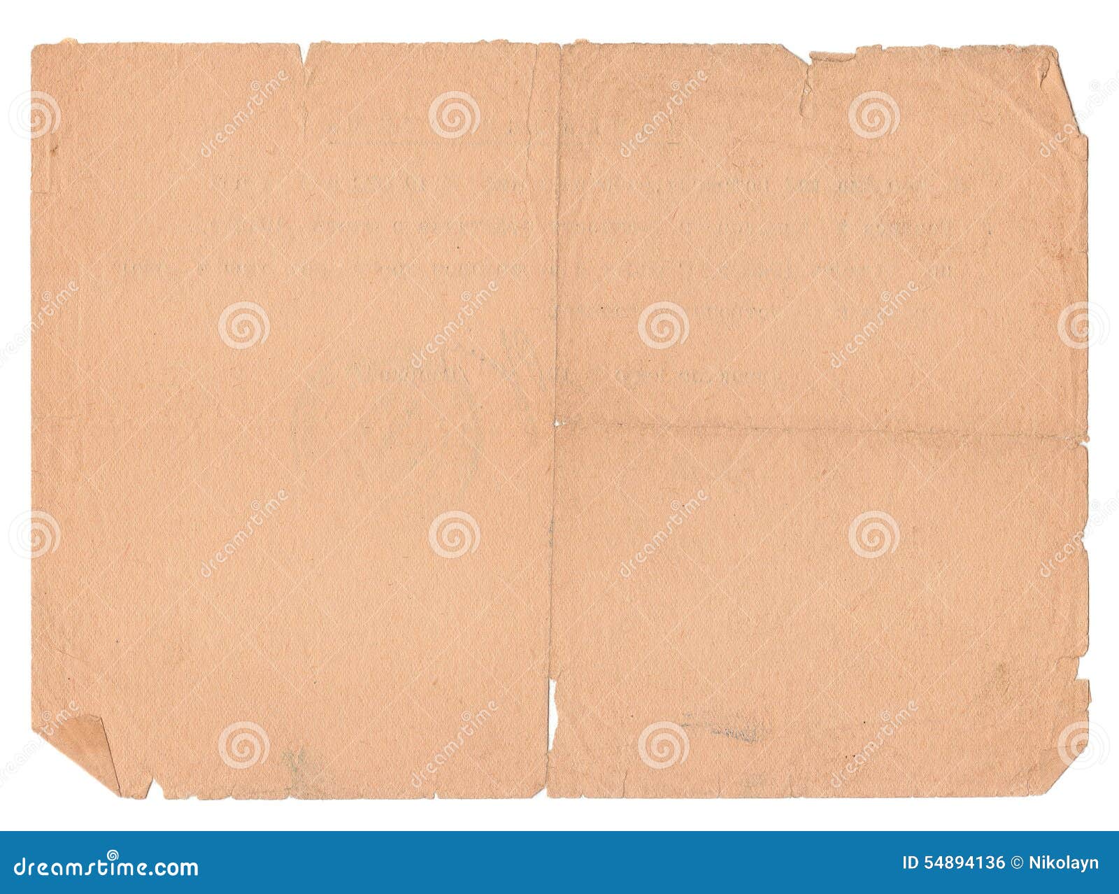 Old paper document stock photo. Image of weathered, material - 54894136