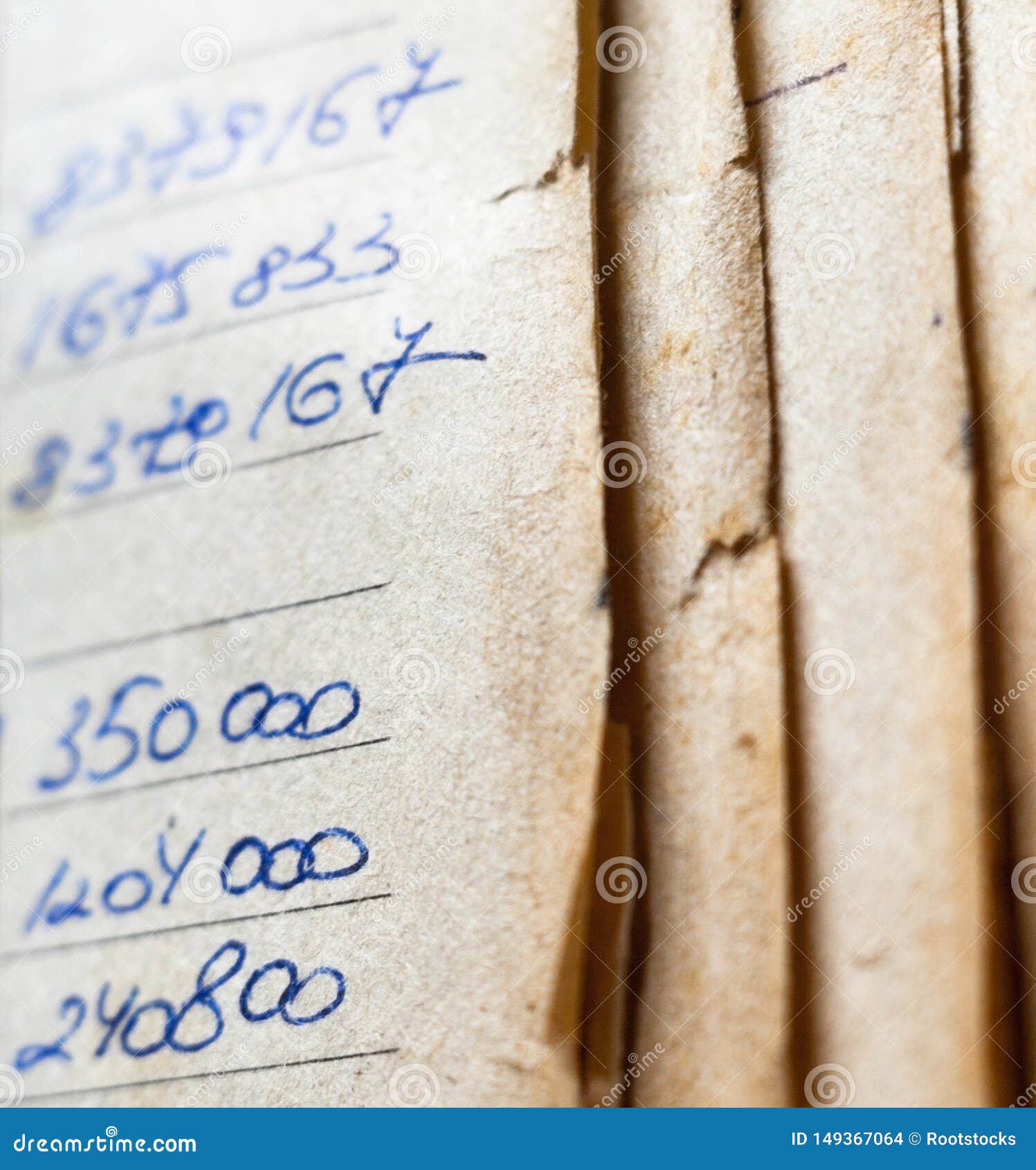 Old Paper Documents in the Archive Stock Photo - Image of hand, finance ...