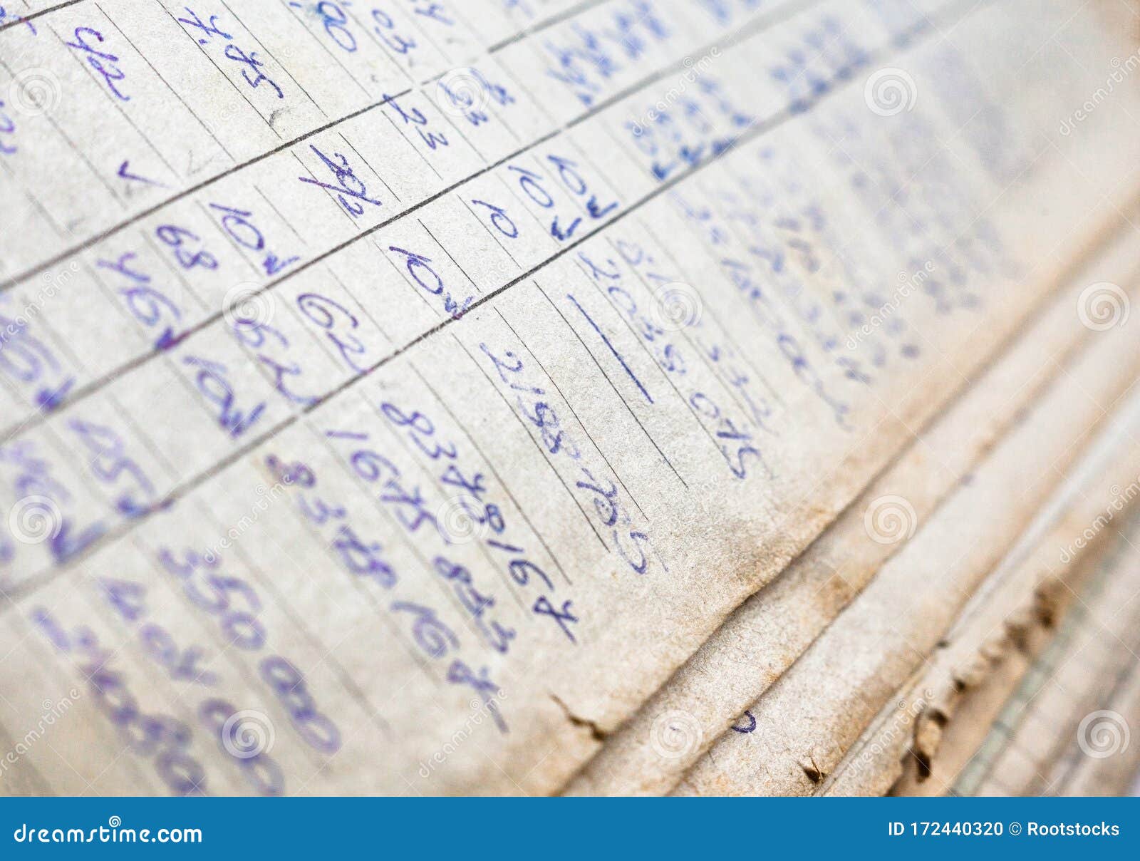 Old Paper Documents in the Archive Stock Photo - Image of journal ...
