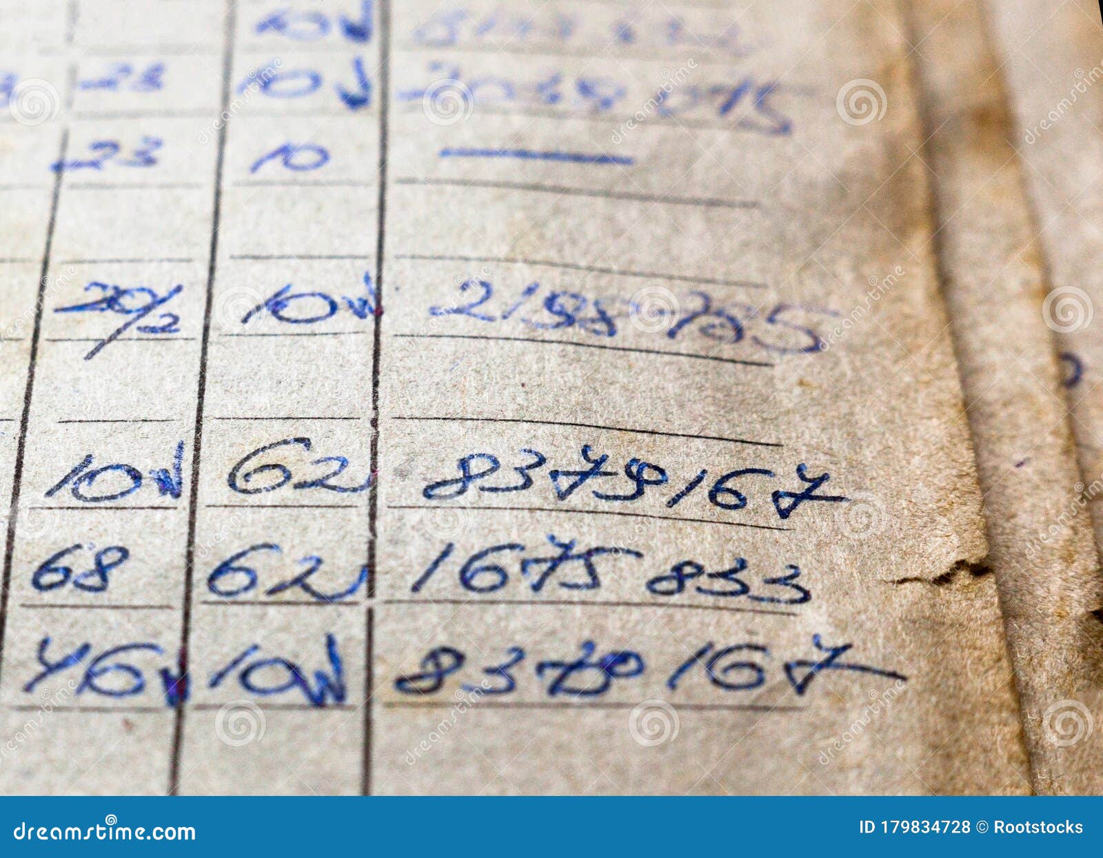 Old Paper Documents in the Archive Stock Photo - Image of filing ...