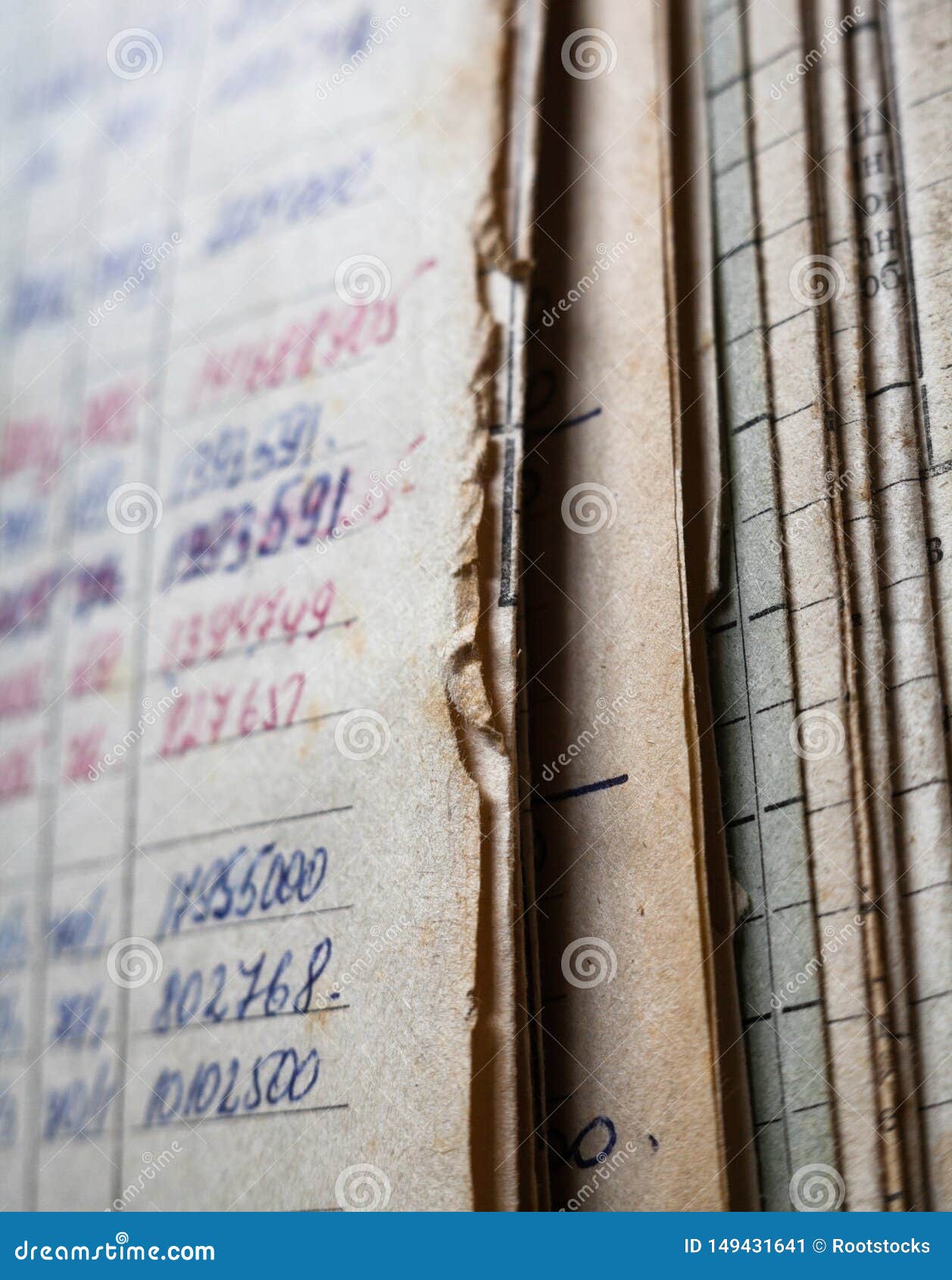Old Paper Documents in the Archive Stock Image - Image of concept ...