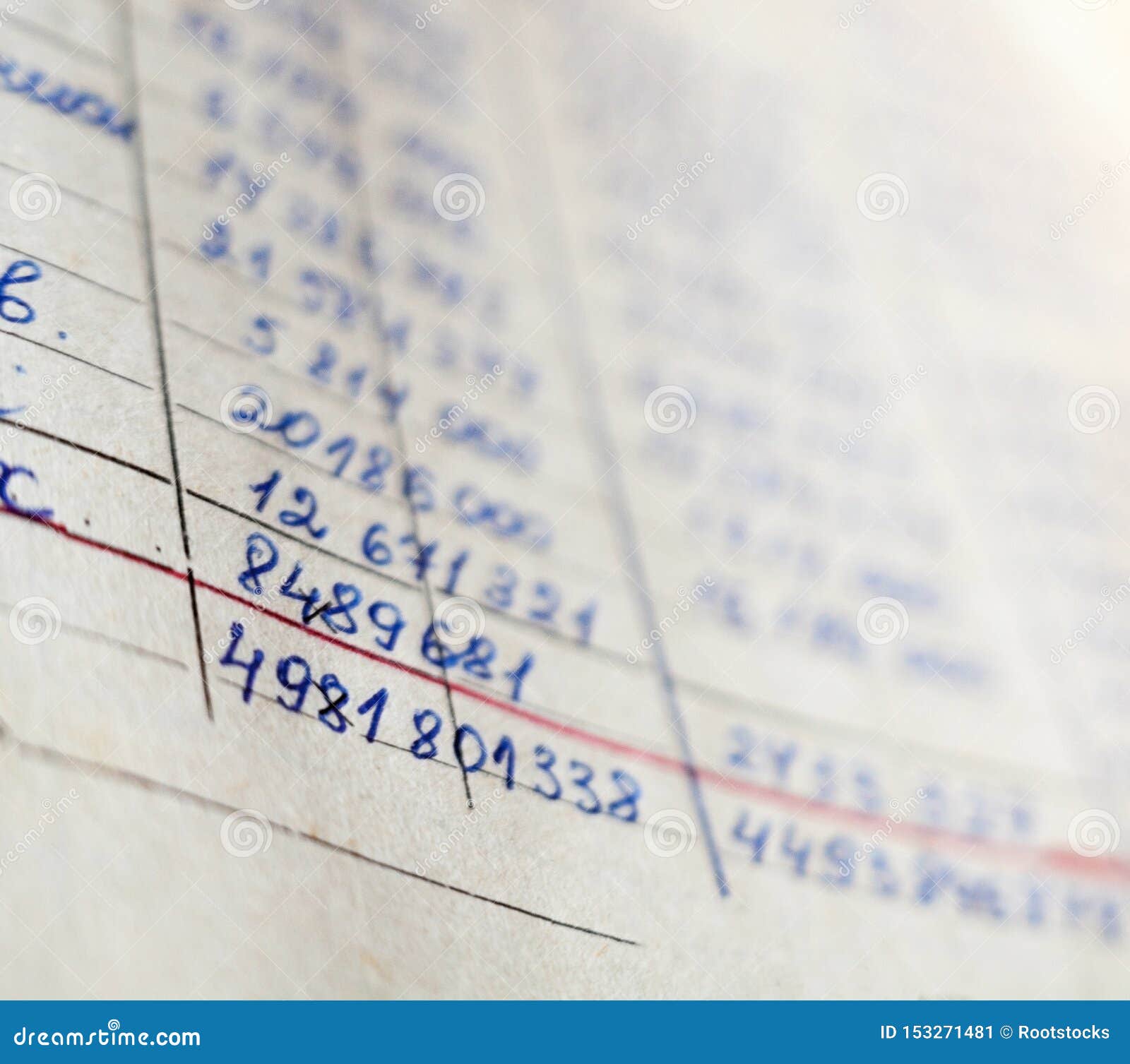 Old Paper Documents in the Archive Stock Image - Image of budget ...