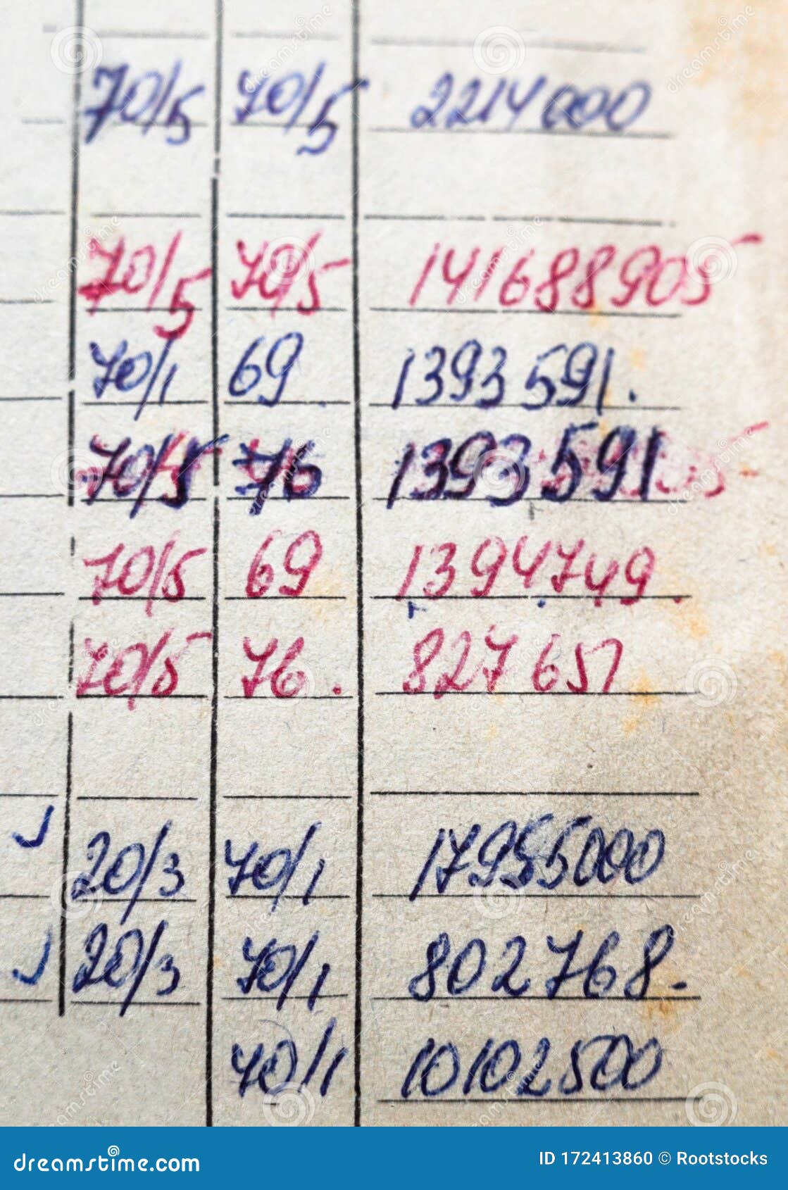 Old Paper Documents in the Archive Stock Photo - Image of historical ...