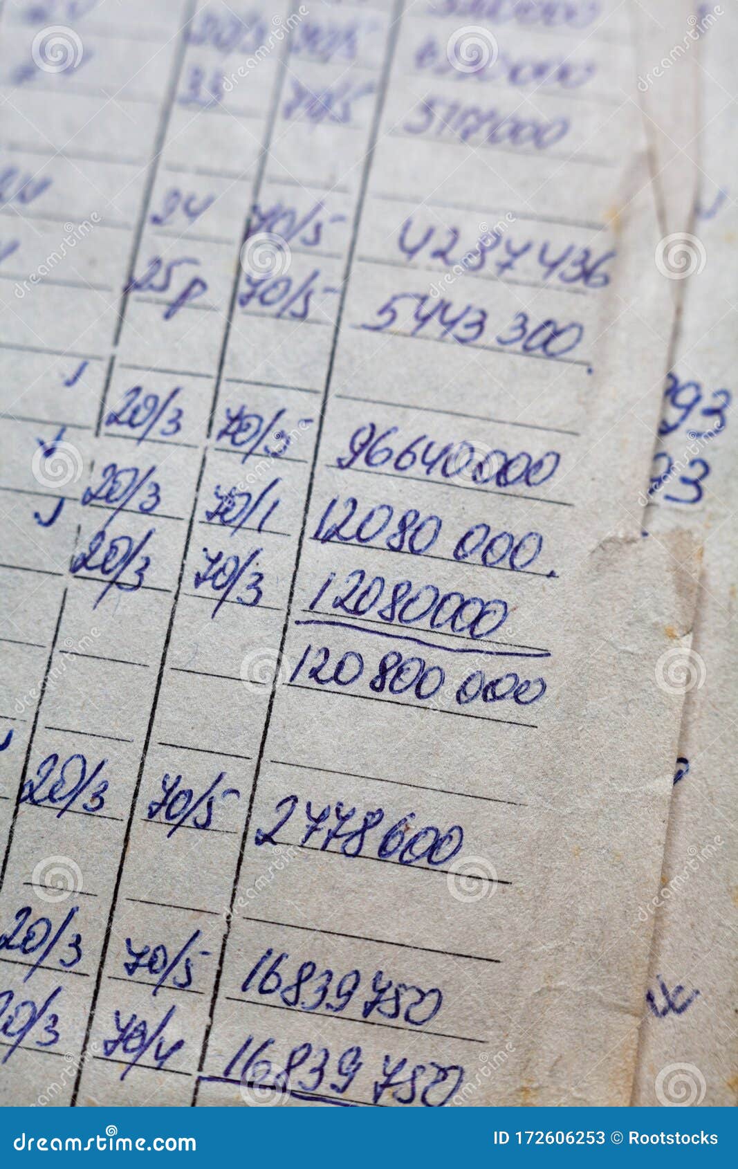 Old Paper Documents in the Archive Stock Image - Image of concept ...