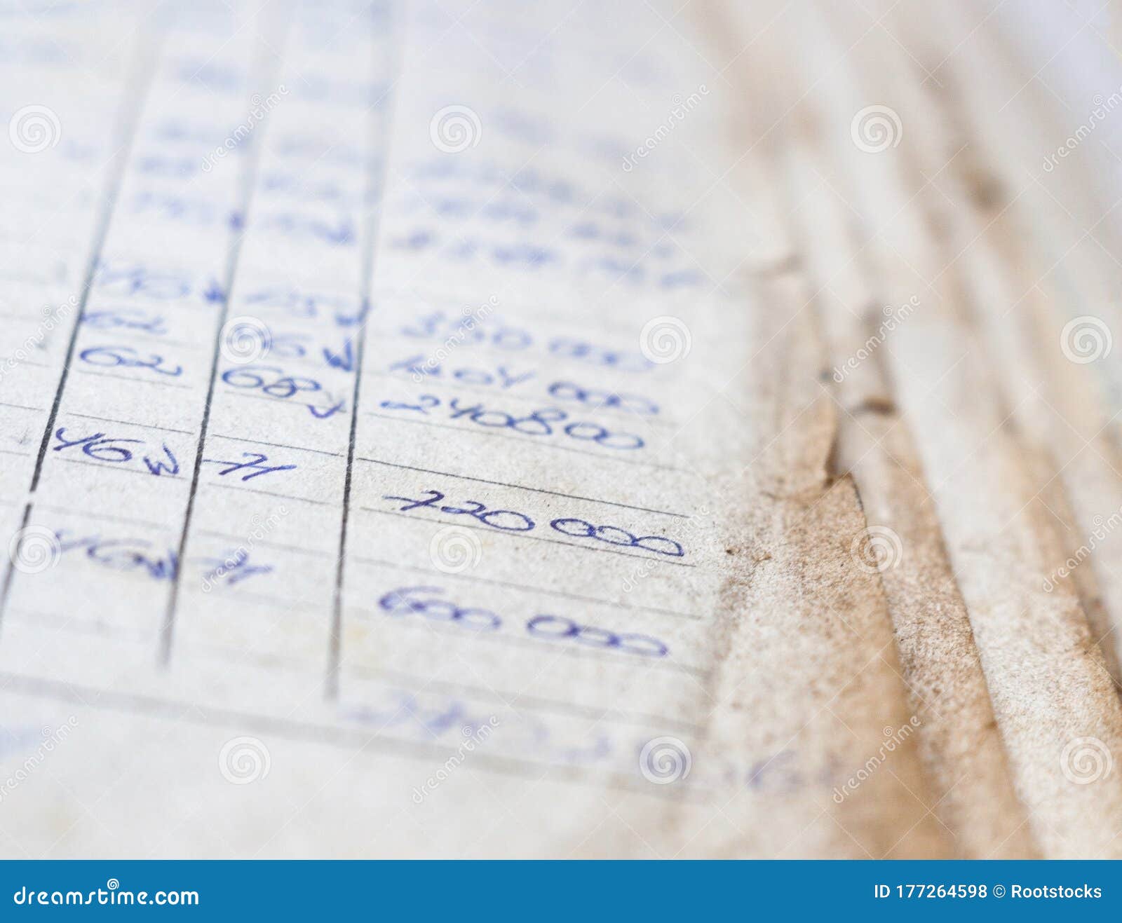 Old Paper Documents in the Archive Stock Photo - Image of finance ...