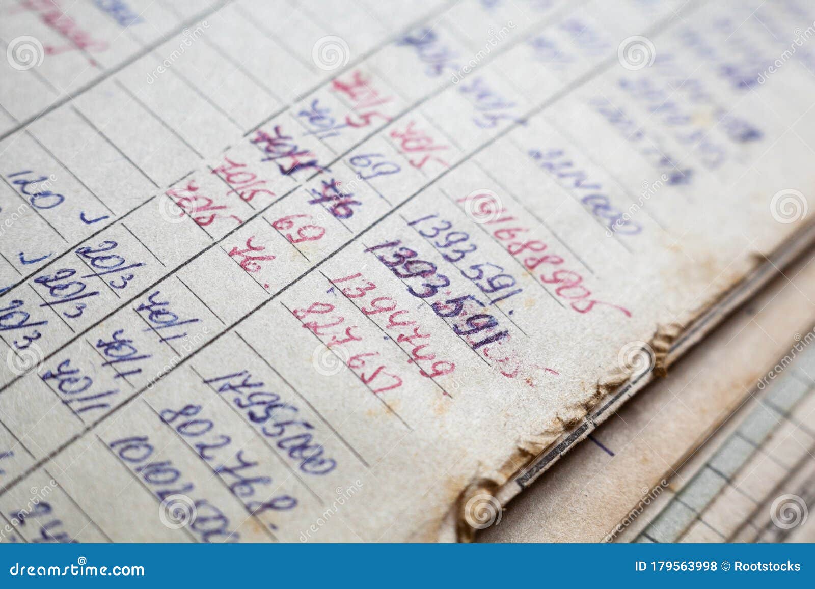 Old Paper Documents in the Archive Stock Photo - Image of history, book ...