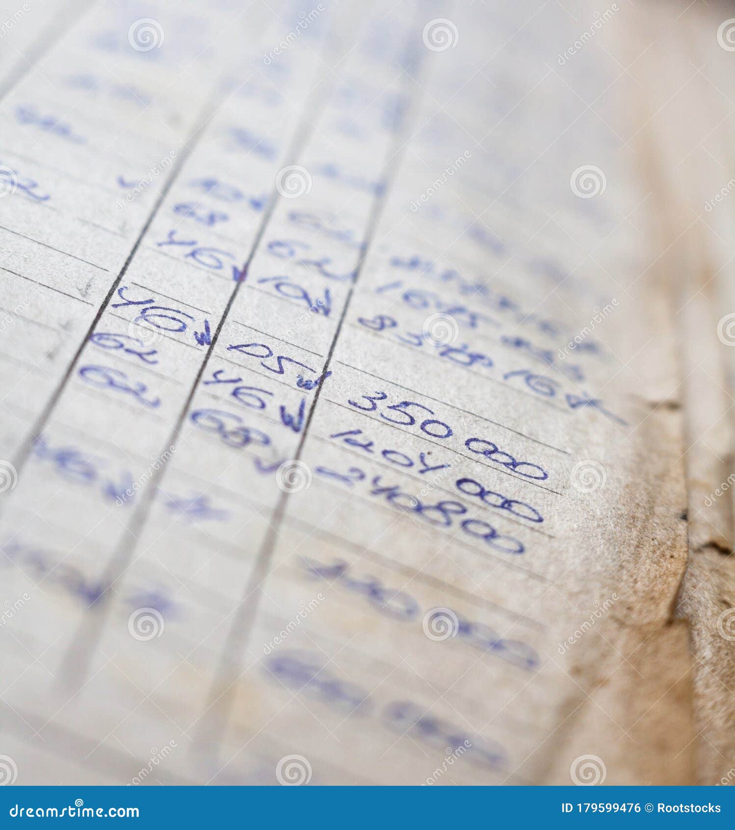 Old Paper Documents in the Archive Stock Photo - Image of budget ...