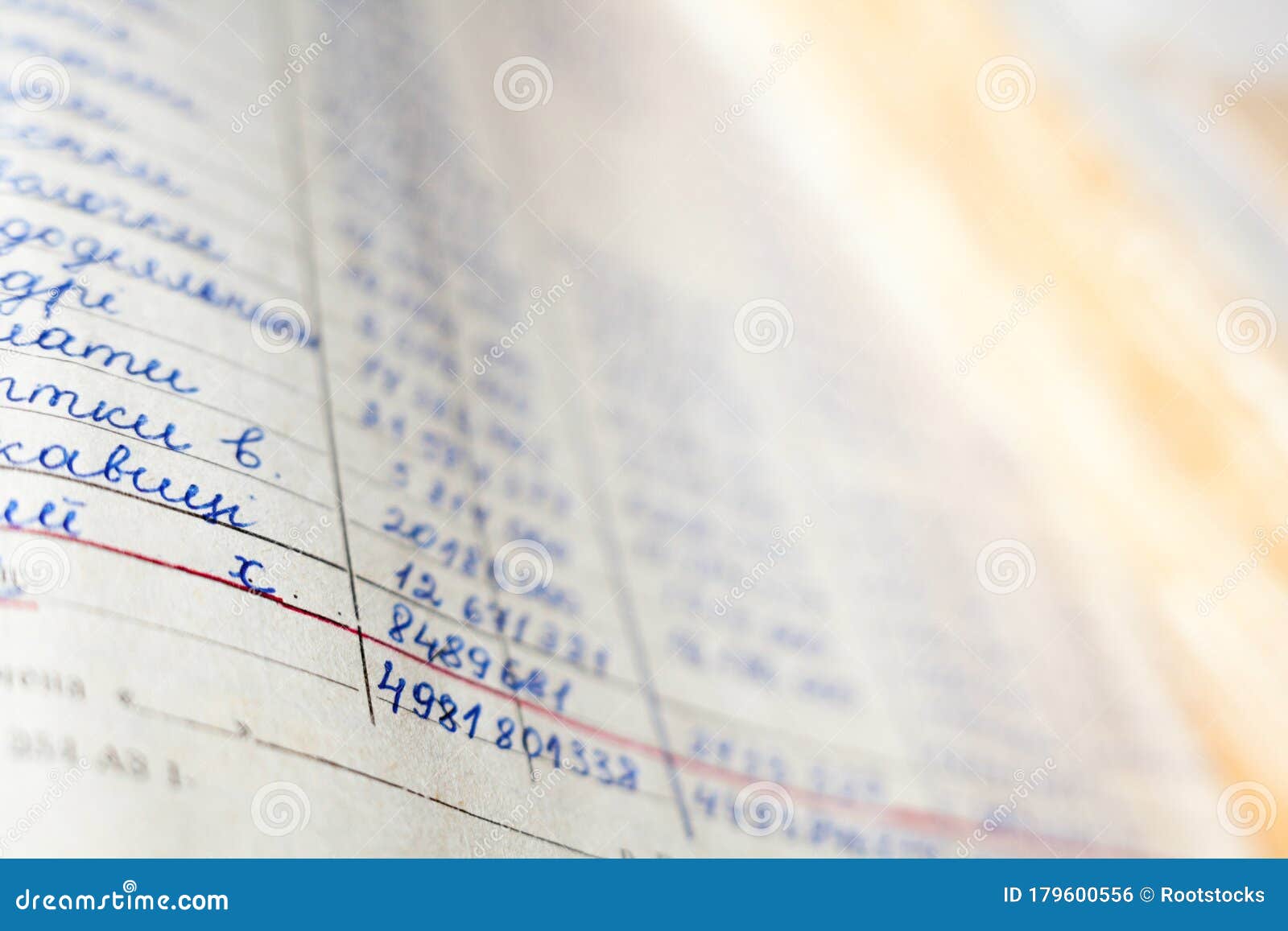 Old Paper Documents in the Archive Stock Photo - Image of history ...