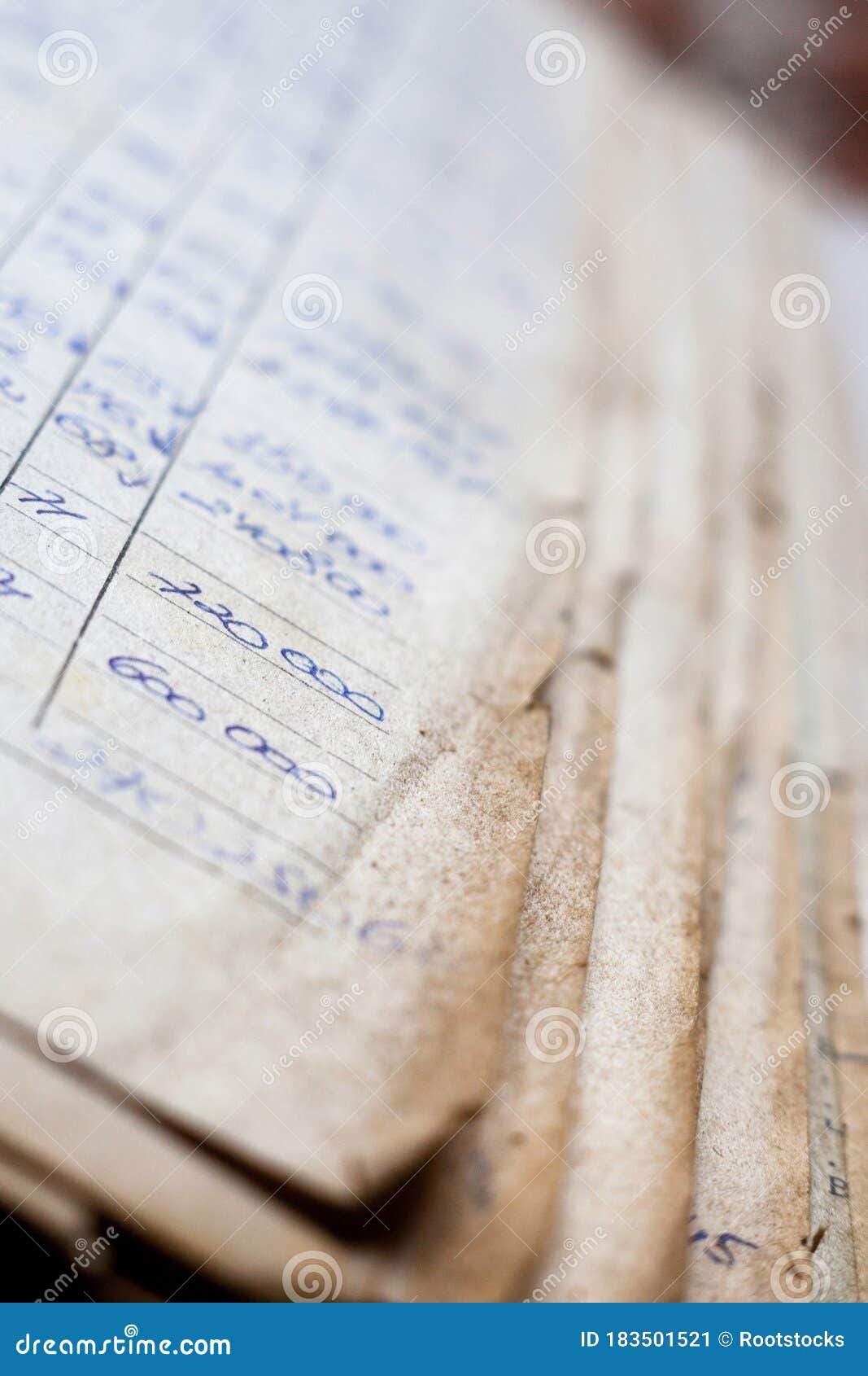 Old Paper Documents in the Archive Stock Image - Image of handwritten ...