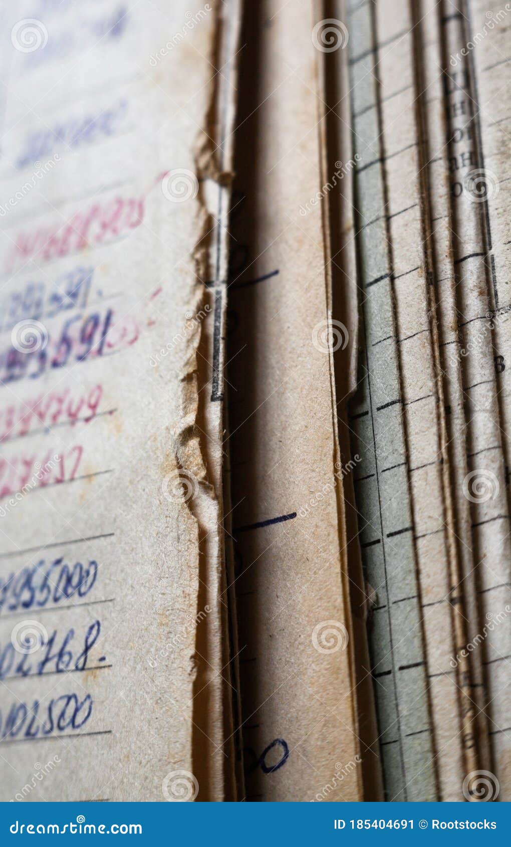 Old Paper Documents in the Archive Stock Image - Image of accountant ...
