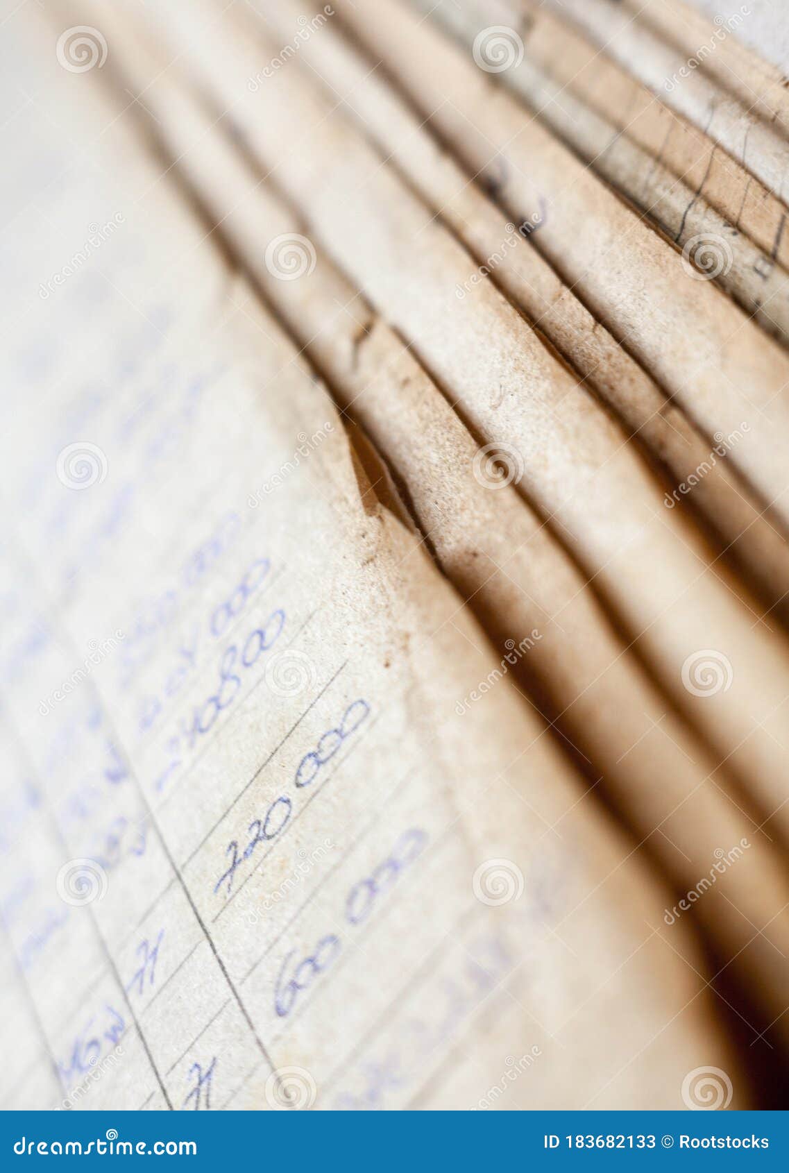 Old Paper Documents in the Archive Stock Image - Image of bookkeeper ...