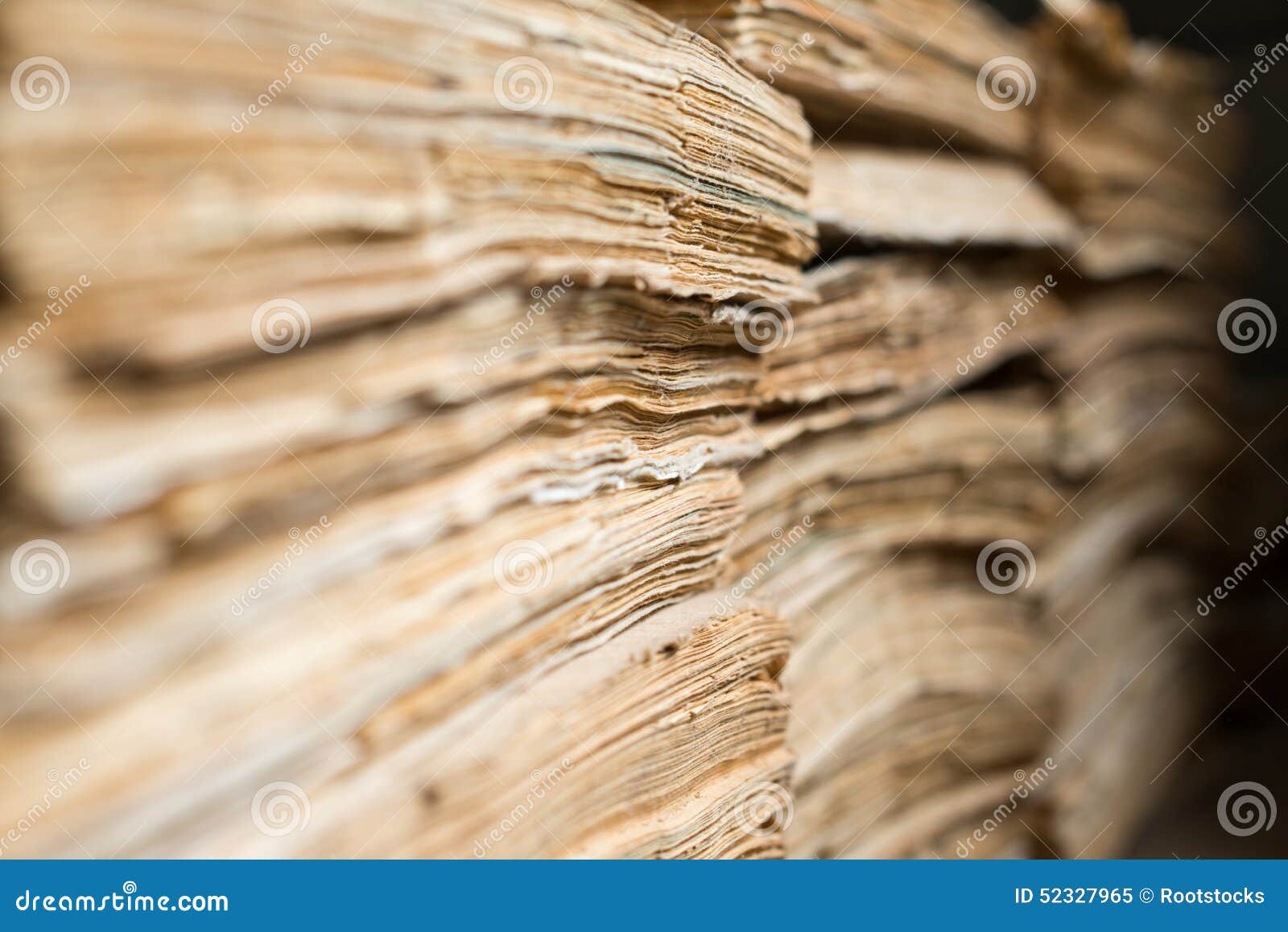 Old Paper Documents in the Archive Stock Image - Image of library, heap ...