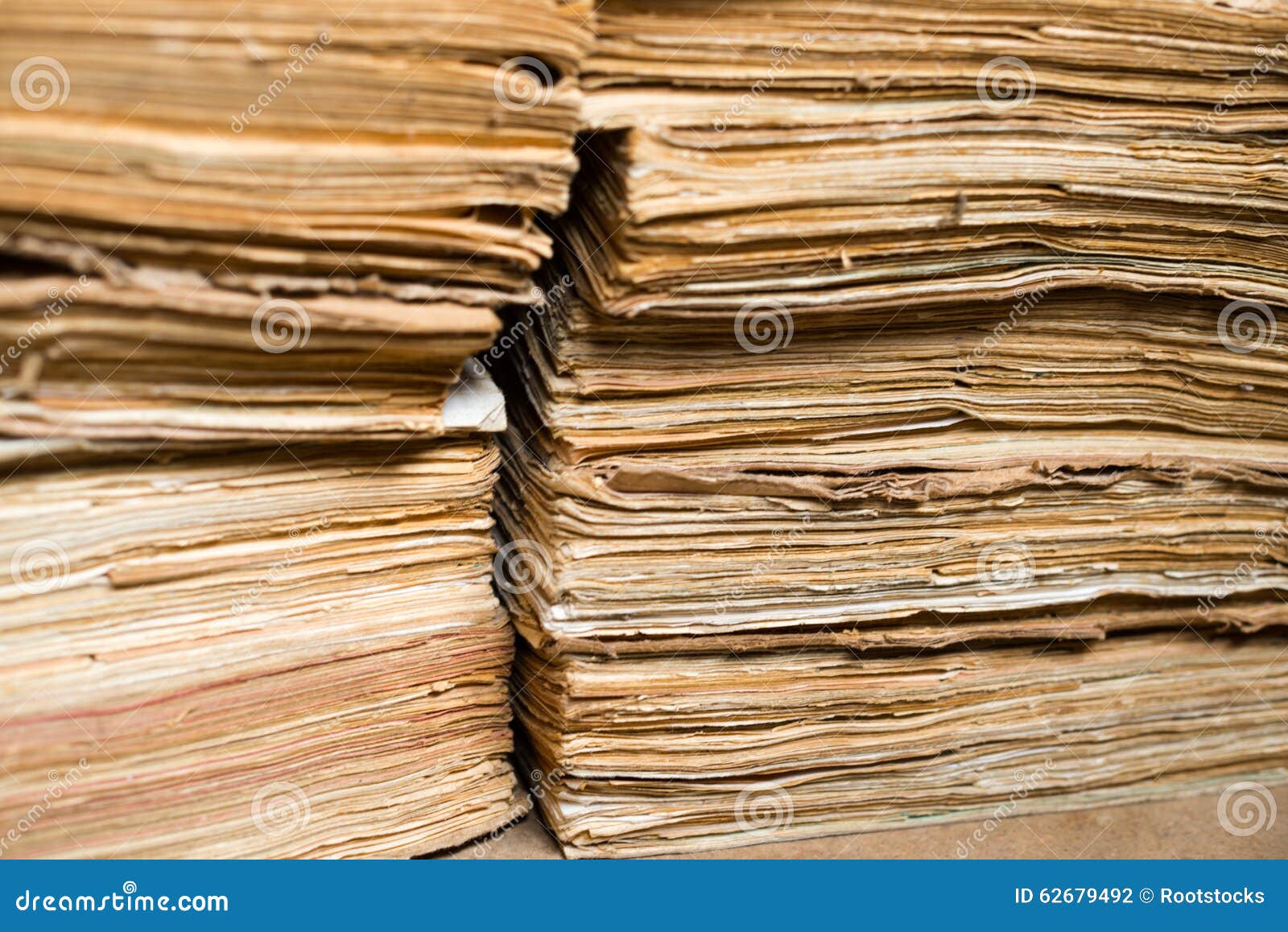 Old Paper Documents in the Archive Stock Photo - Image of filing ...