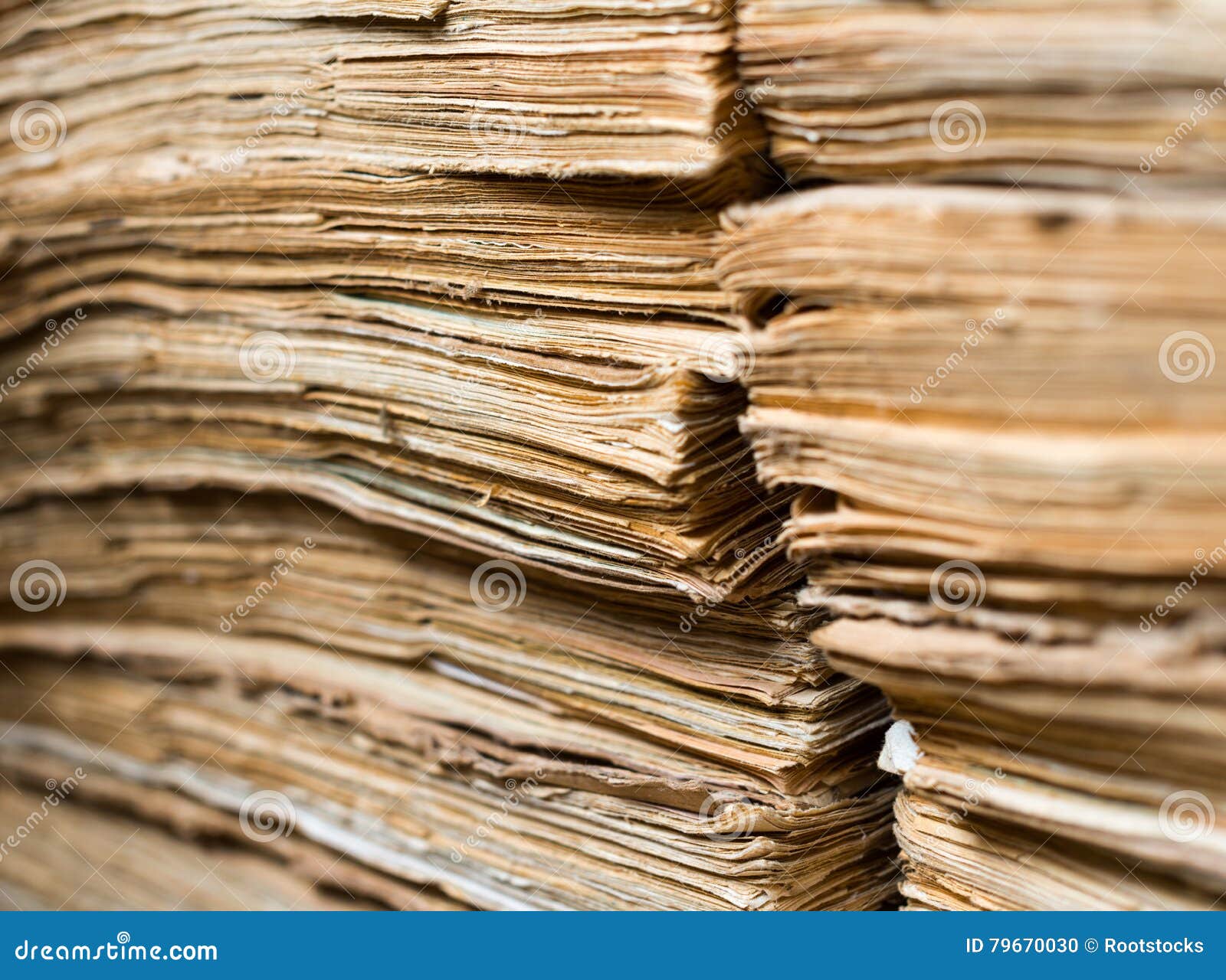 Old Paper Documents in the Archive Stock Photo - Image of beige, folder ...