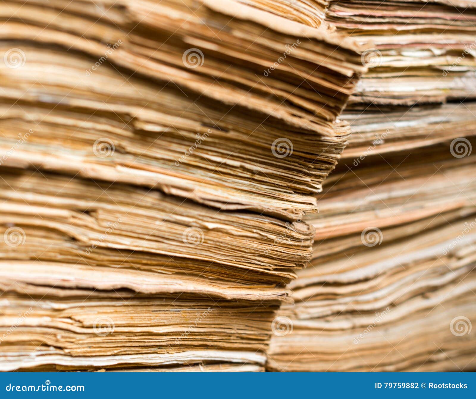 Old Paper Documents in the Archive Stock Photo - Image of library, edge ...