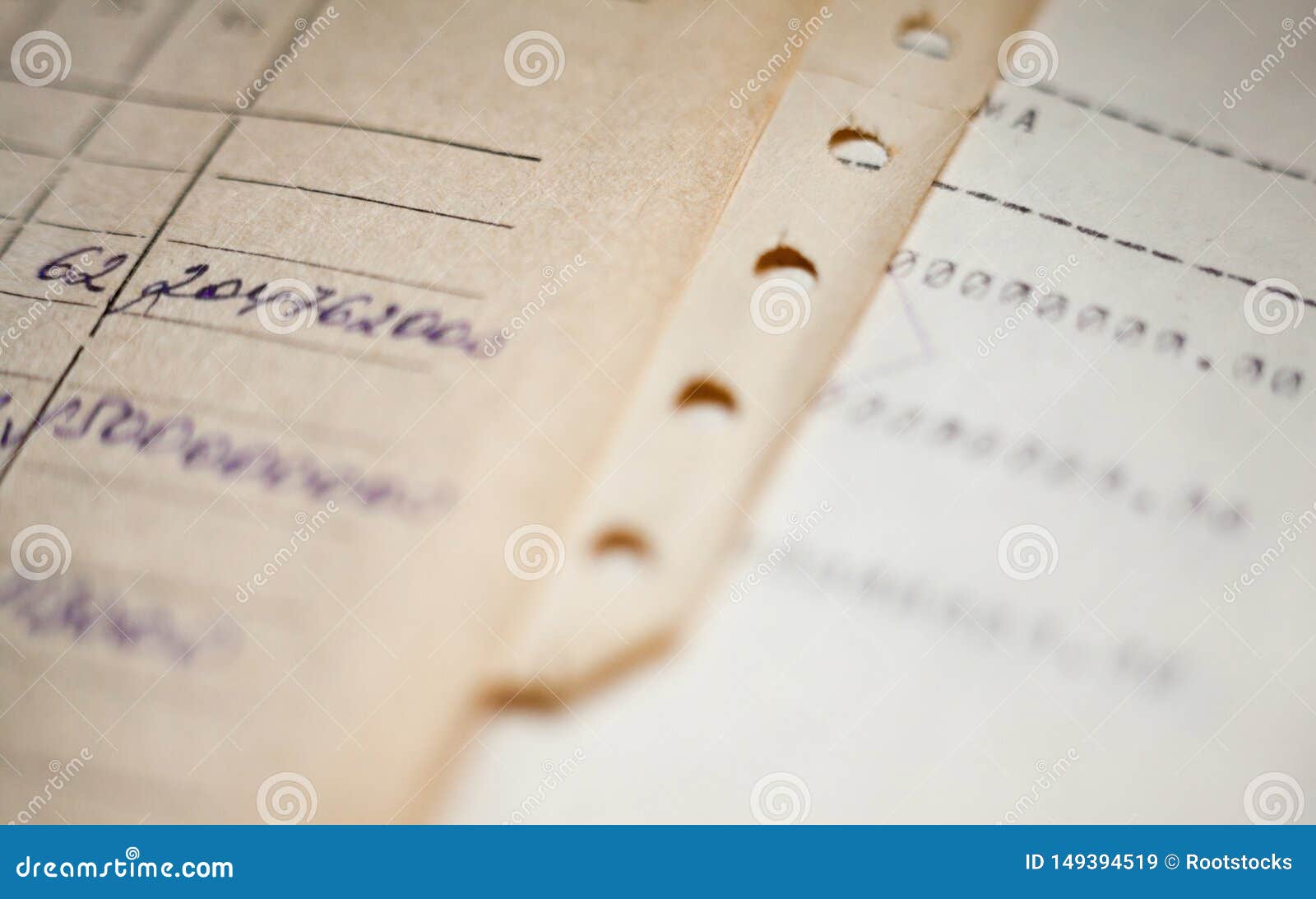 Old paper documents stock image. Image of hand, finance - 149394519