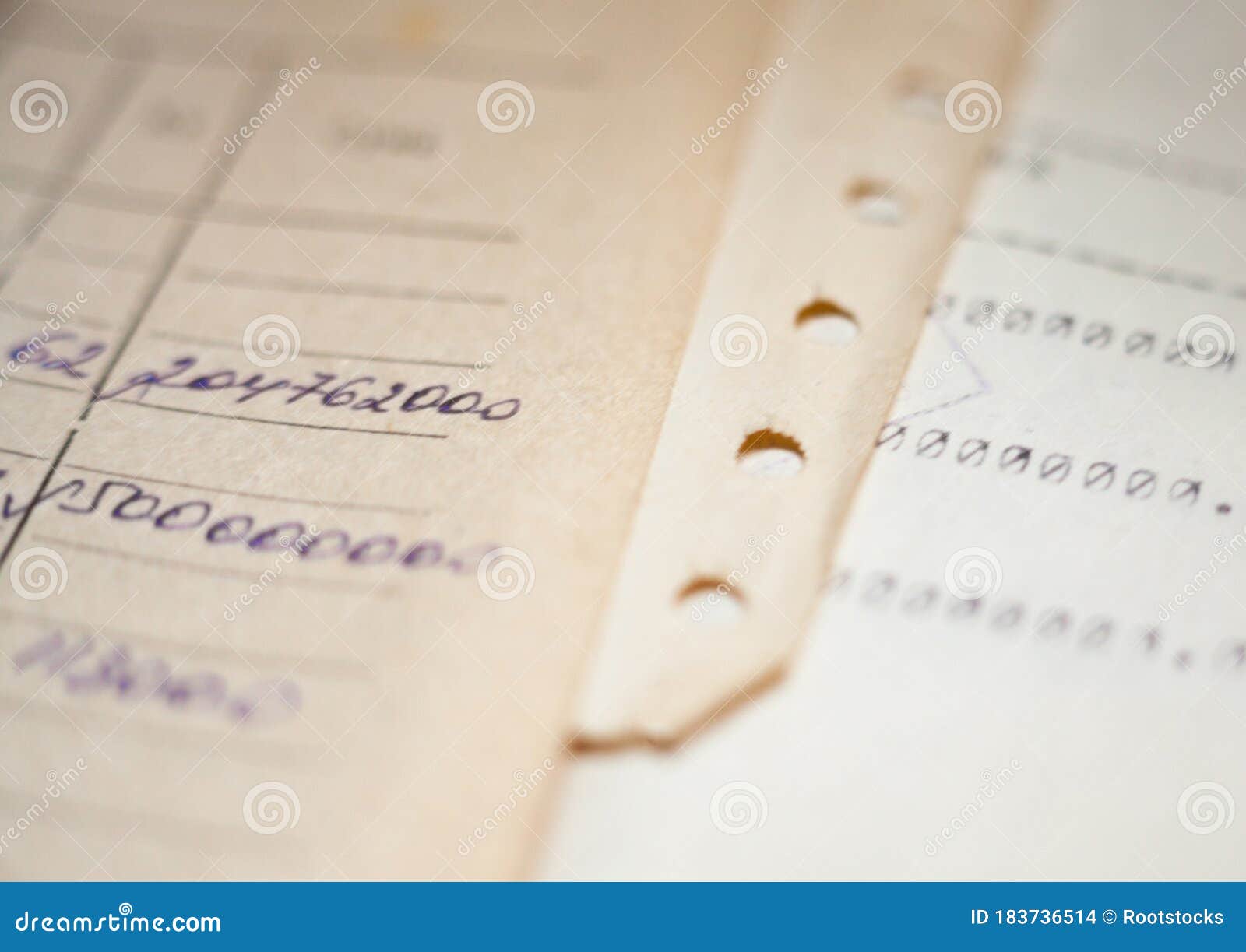 Old paper documents stock photo. Image of documentation - 183736514