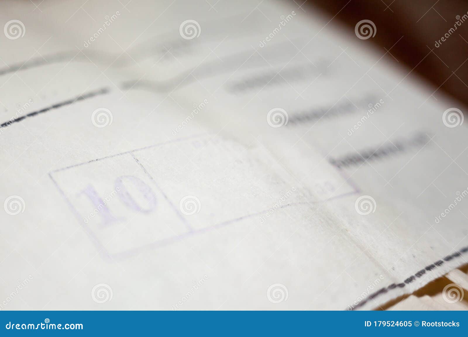 Old Paper Documents. Ink Stamp Stock Image - Image of commercial ...
