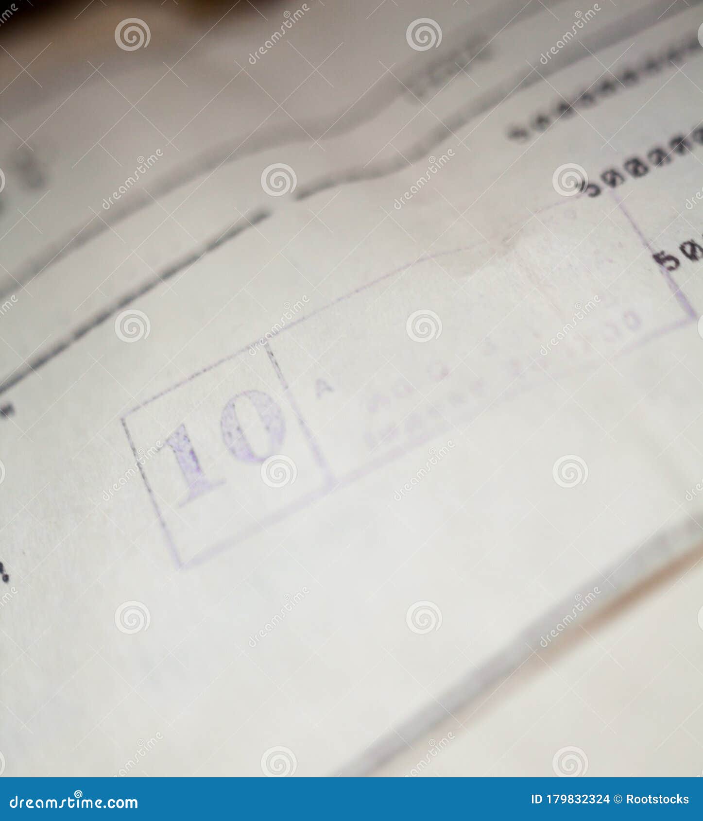 Old Paper Documents. Ink Stamp Stock Photo - Image of budget ...