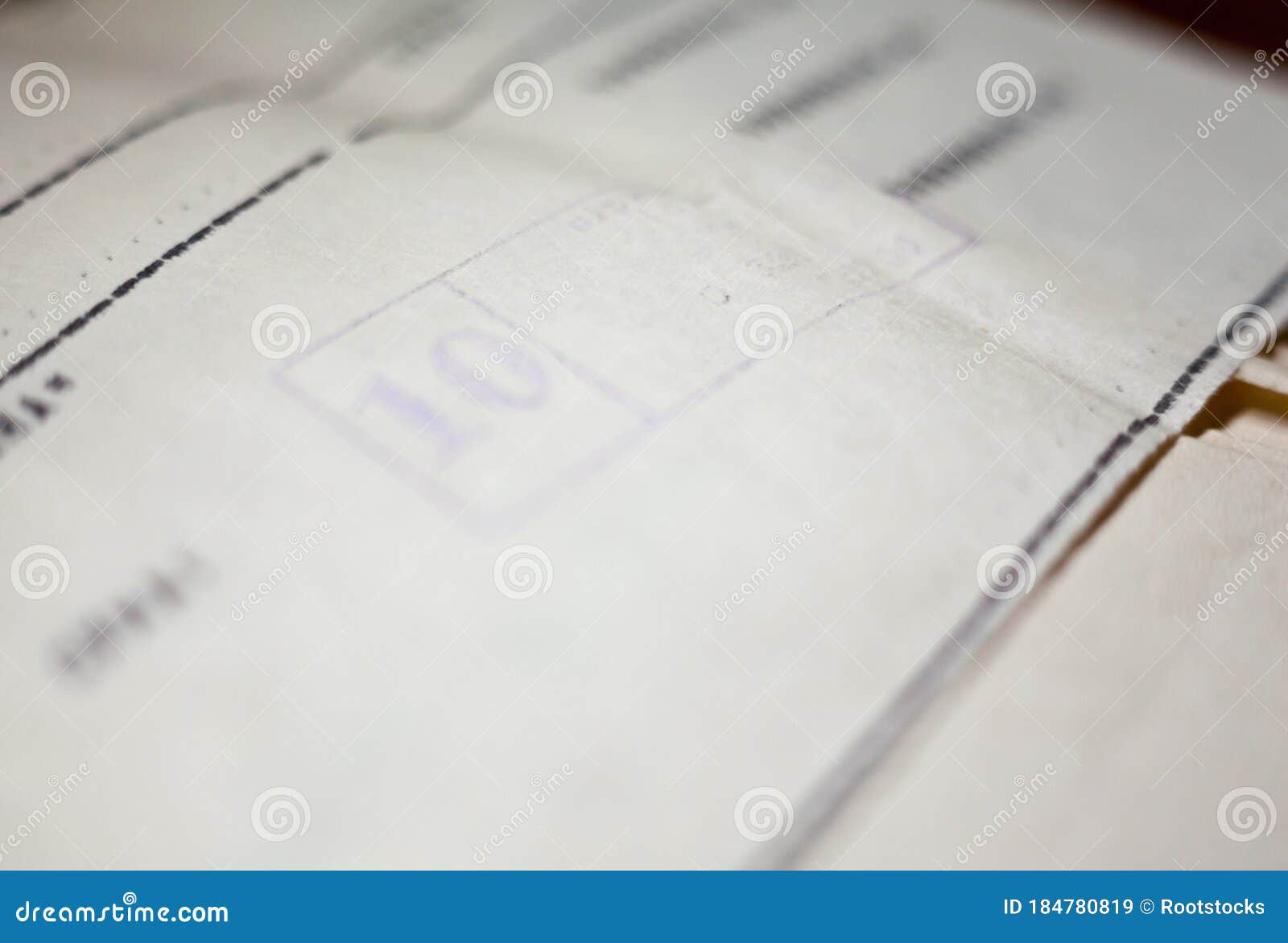 Old Paper Documents. Ink Stamp Stock Image - Image of calculation ...