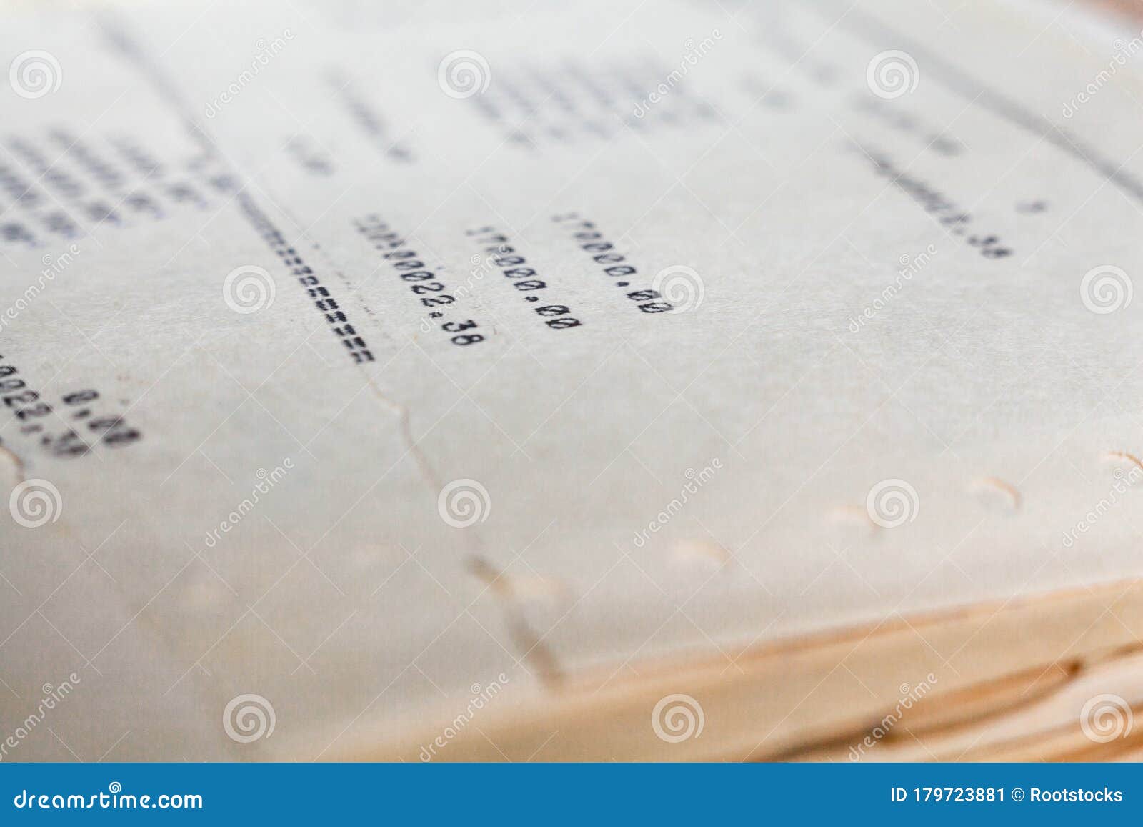 Old paper documents stock image. Image of keeping, calculation - 179723881