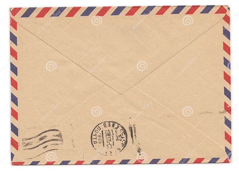 Old Paper Envelope with Meter Stamp Editorial Photography - Image of ...