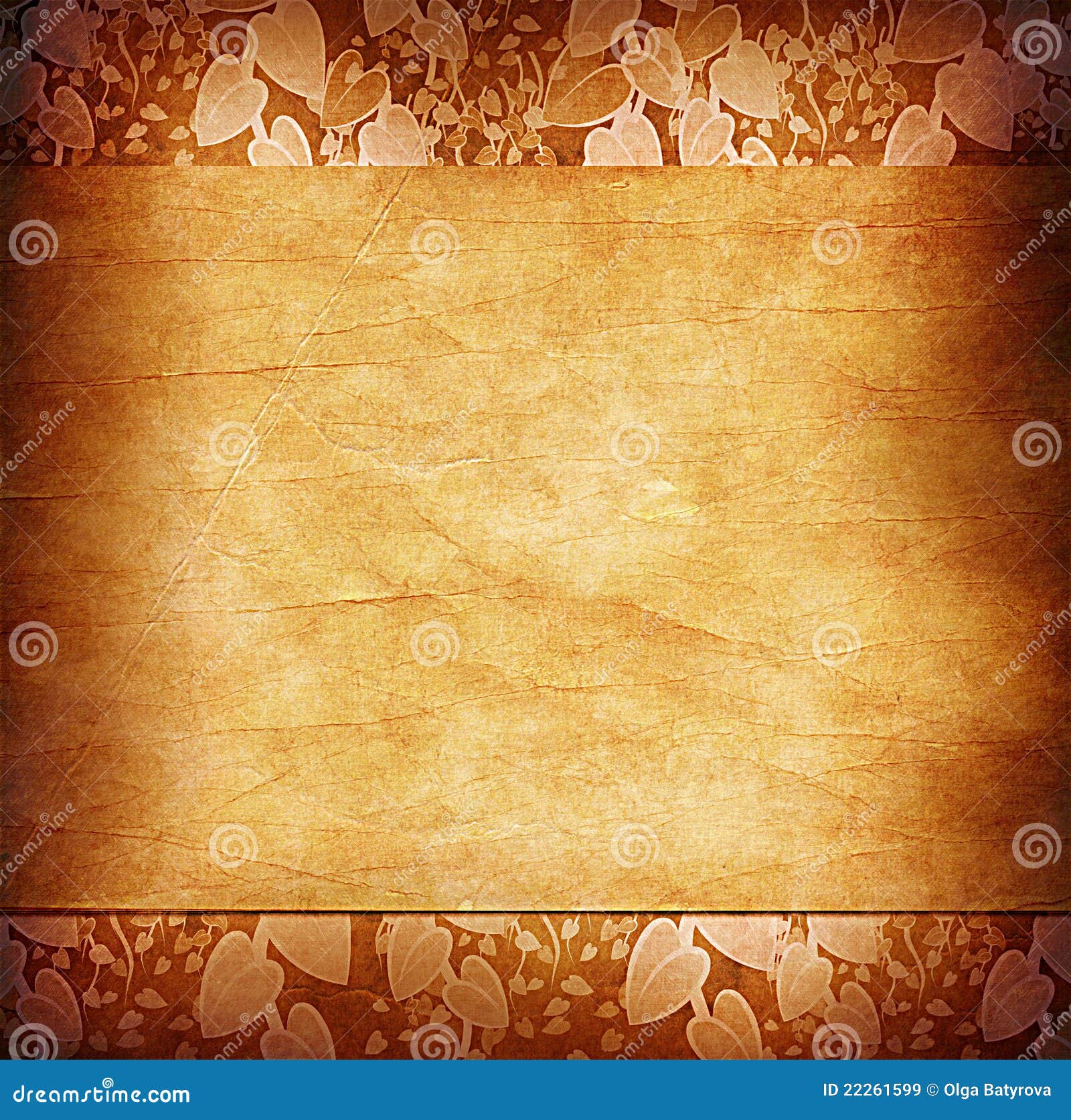 Old Paper with Floral Pattern Stock Illustration - Illustration of ...