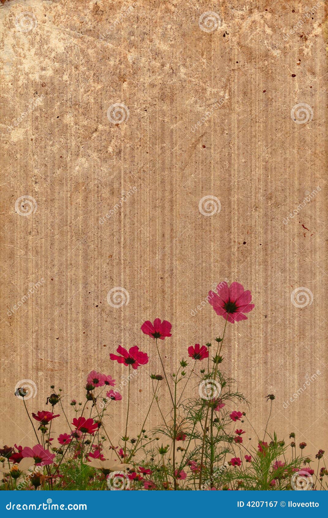 Old Paper Flower Background Frame Stock Illustration - Illustration of ...