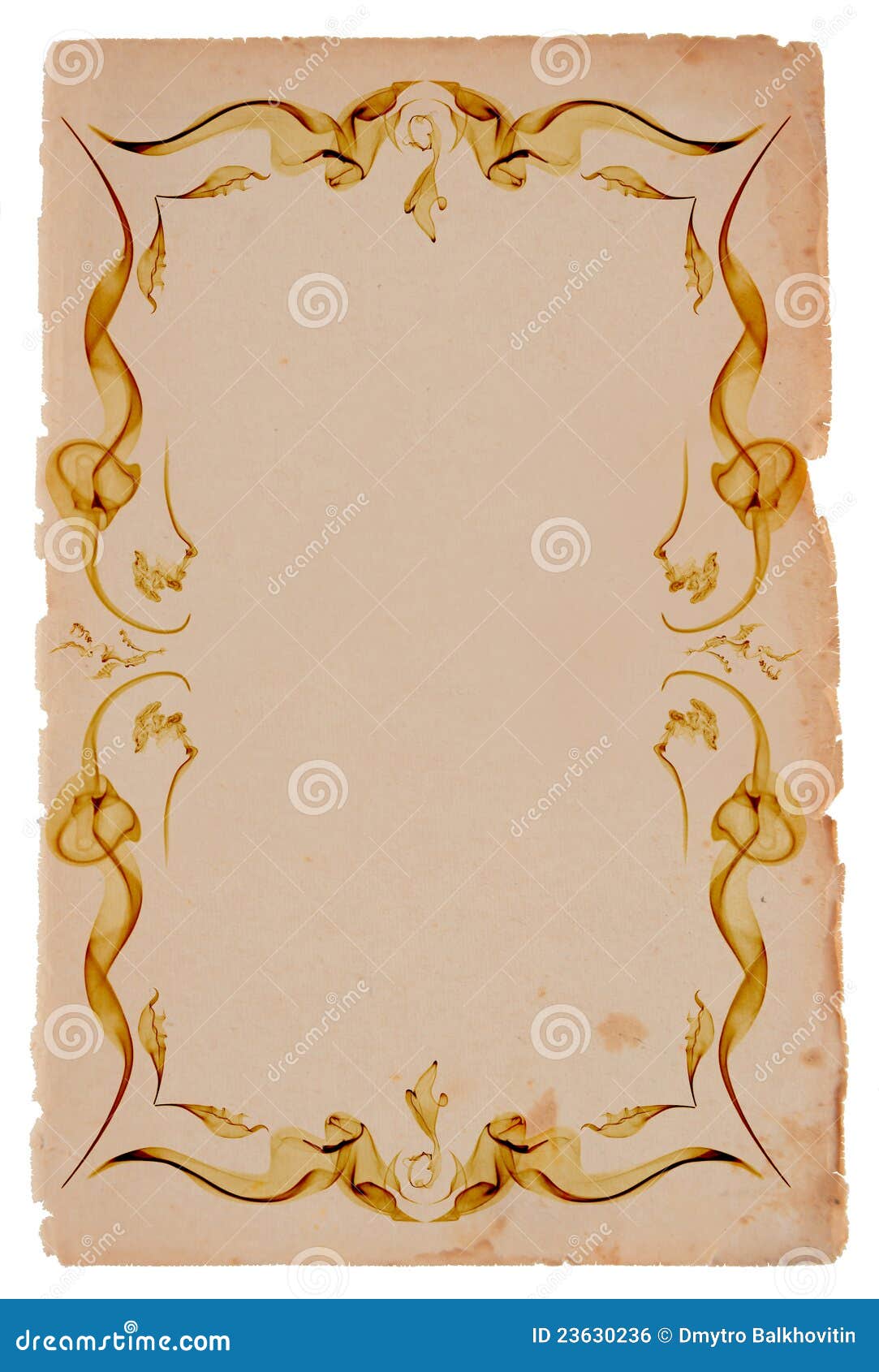 Old paper frame stock photo. Image of ragged, retro, ornate - 23630236