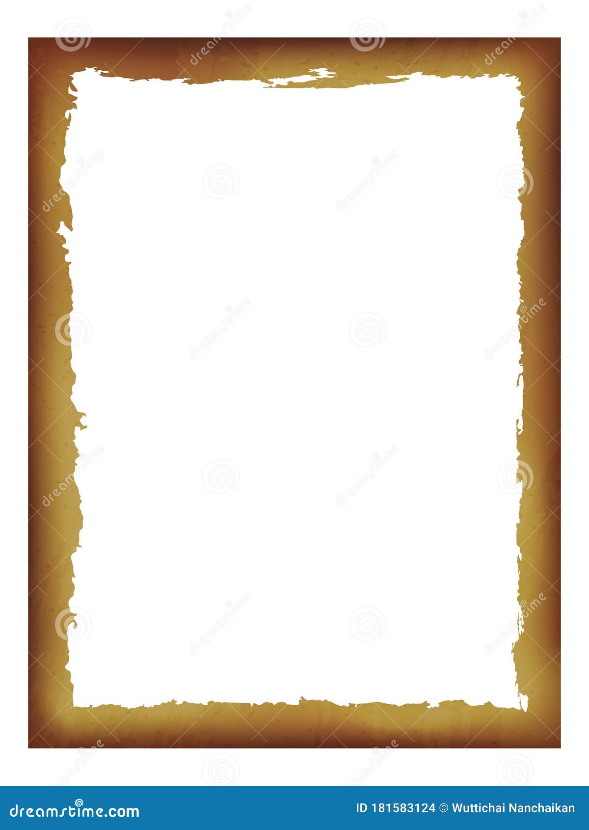 Old paper frame stock vector. Illustration of copy, brown - 181583124