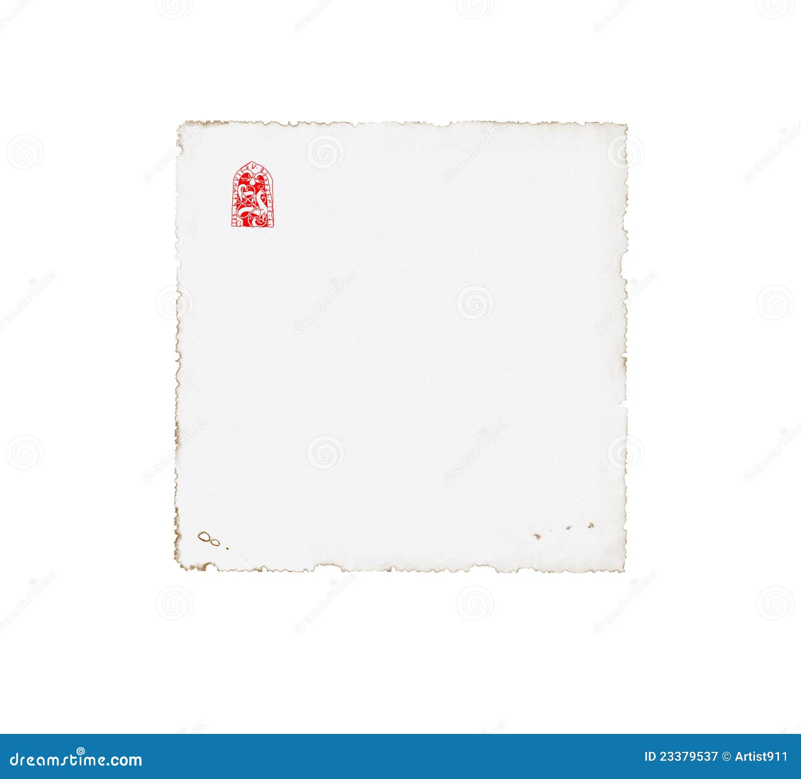 Old Paper with Gothic Mark. Stock Illustration - Illustration of paper ...