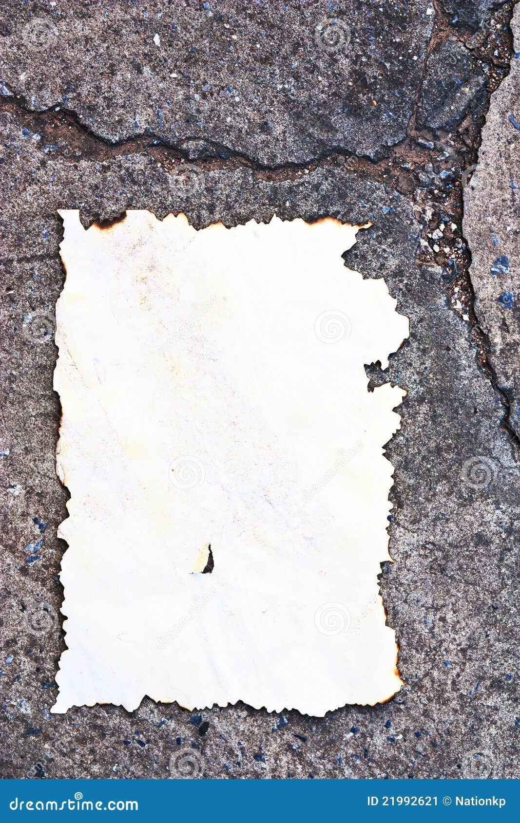 Old Paper On Grey Dirty Wall Stock Image - Image of manuscript, gray ...